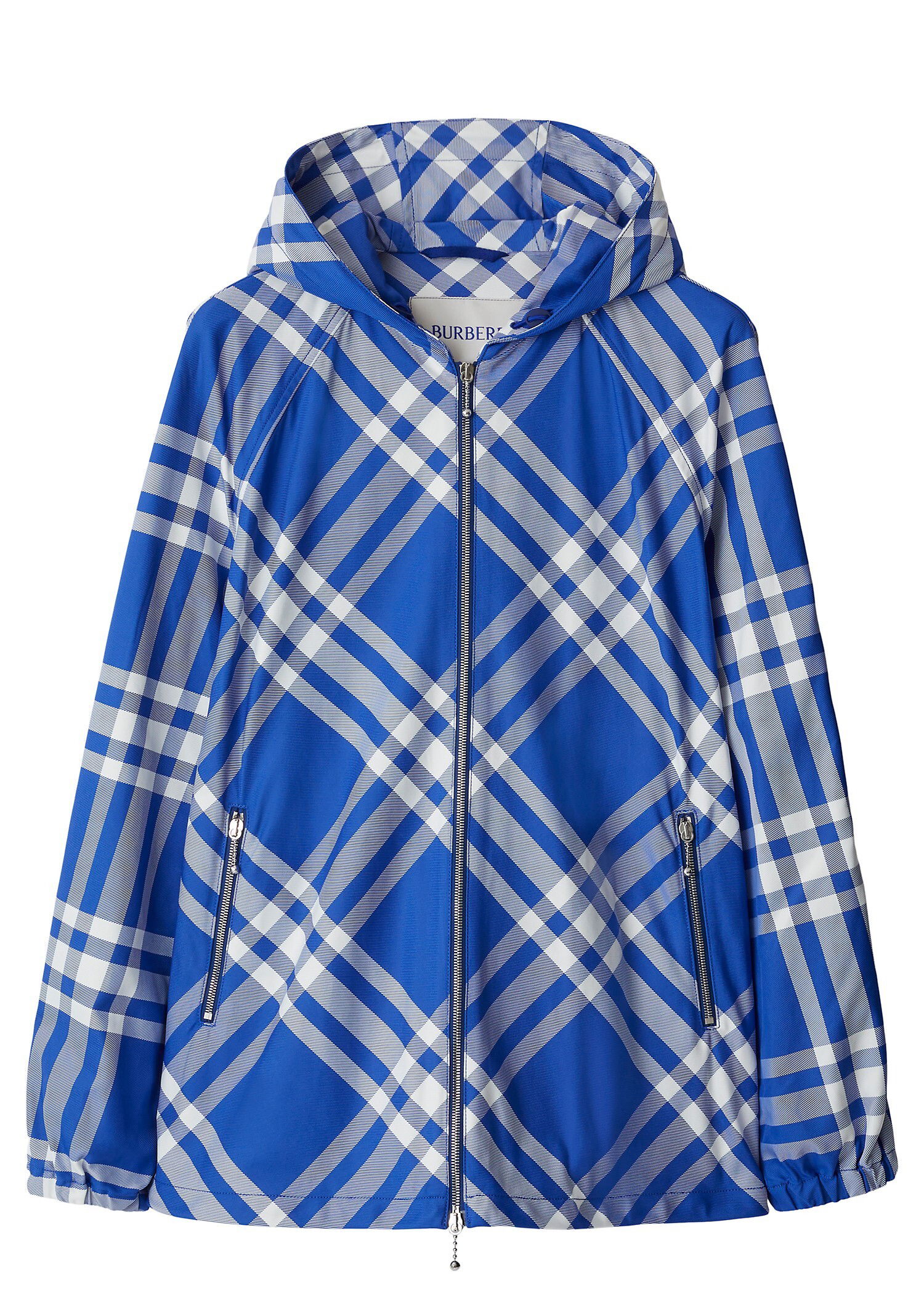 BURBERRY Check Nylon Hooded Jacket | endource
