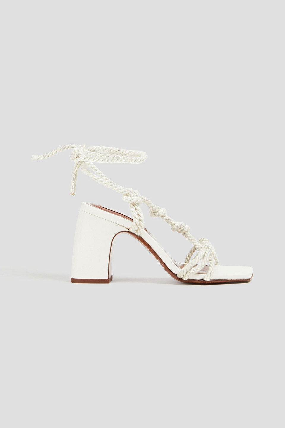ZIMMERMANN Knotted Cord Sandals in White | endource