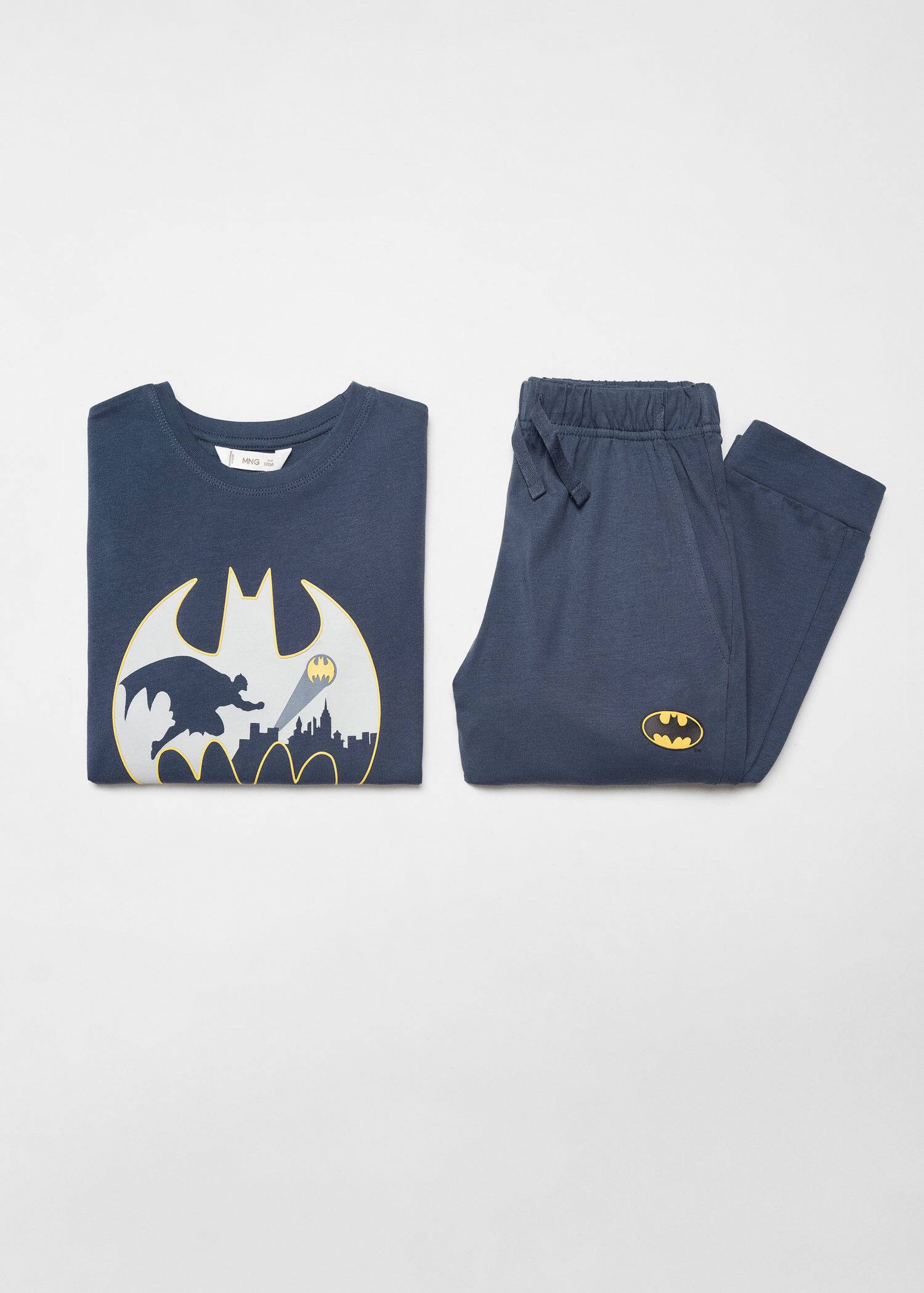 MANGO Long Batman Pyjamas in Night Blue | Endource