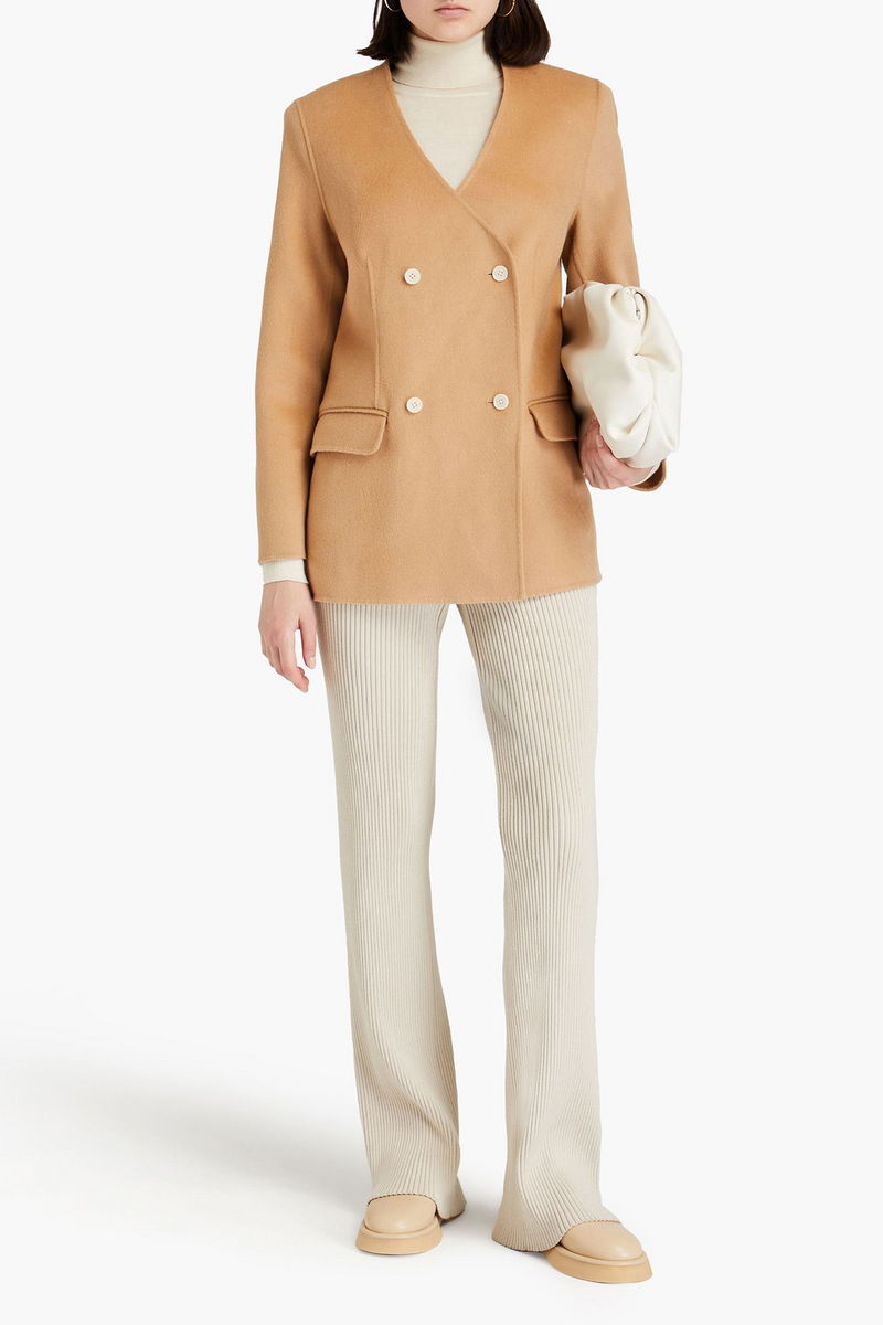 LOULOU STUDIO Wool And Cashmere-Blend Blazer in Brown | endource