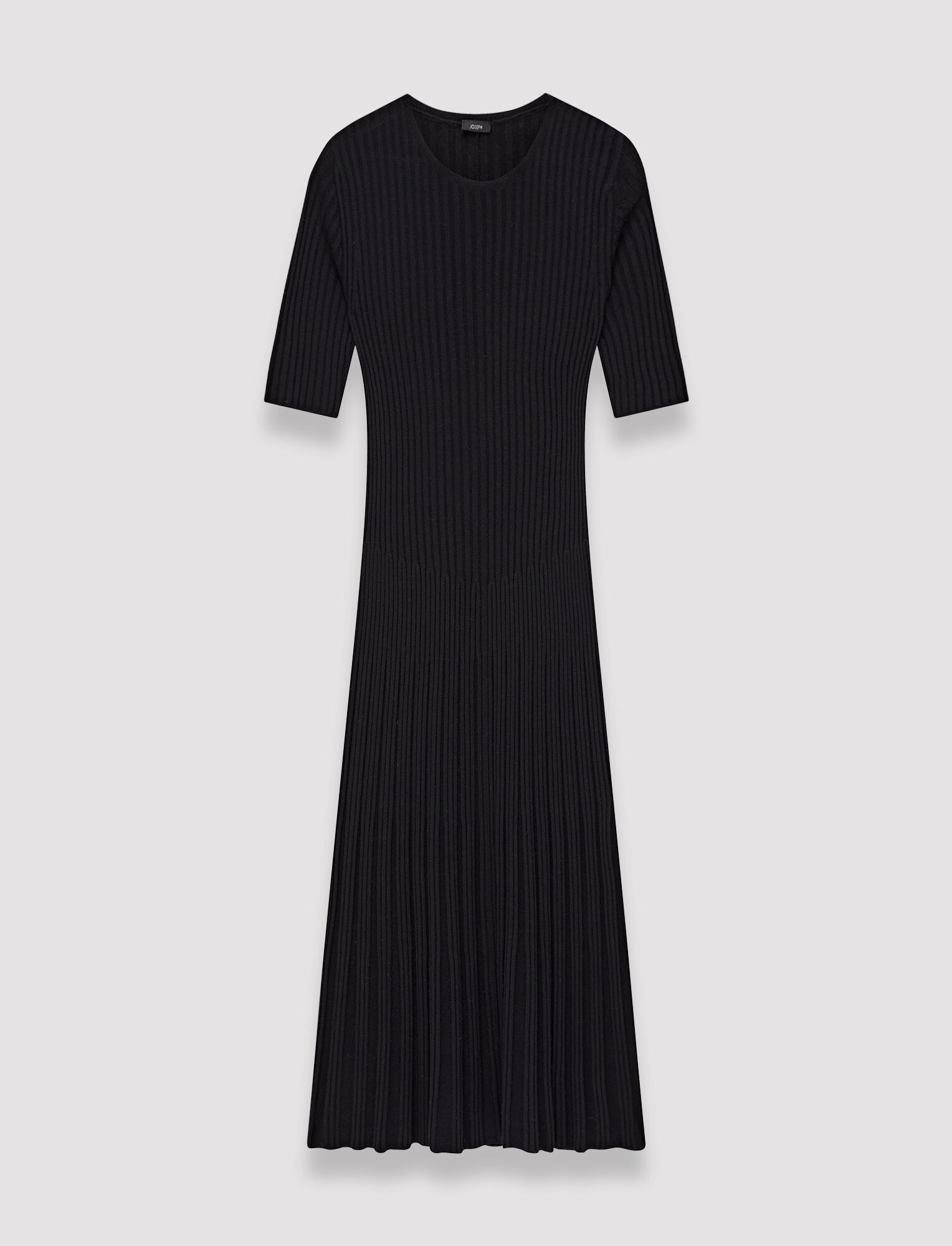 JOSEPH Merino Rib Dress in Black | Endource
