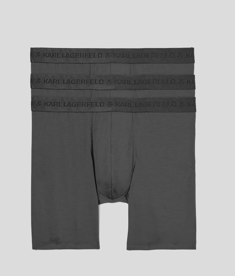 KARL LAGERFELD Premium Logo Boxers - 3 Pack in Grey | Endource