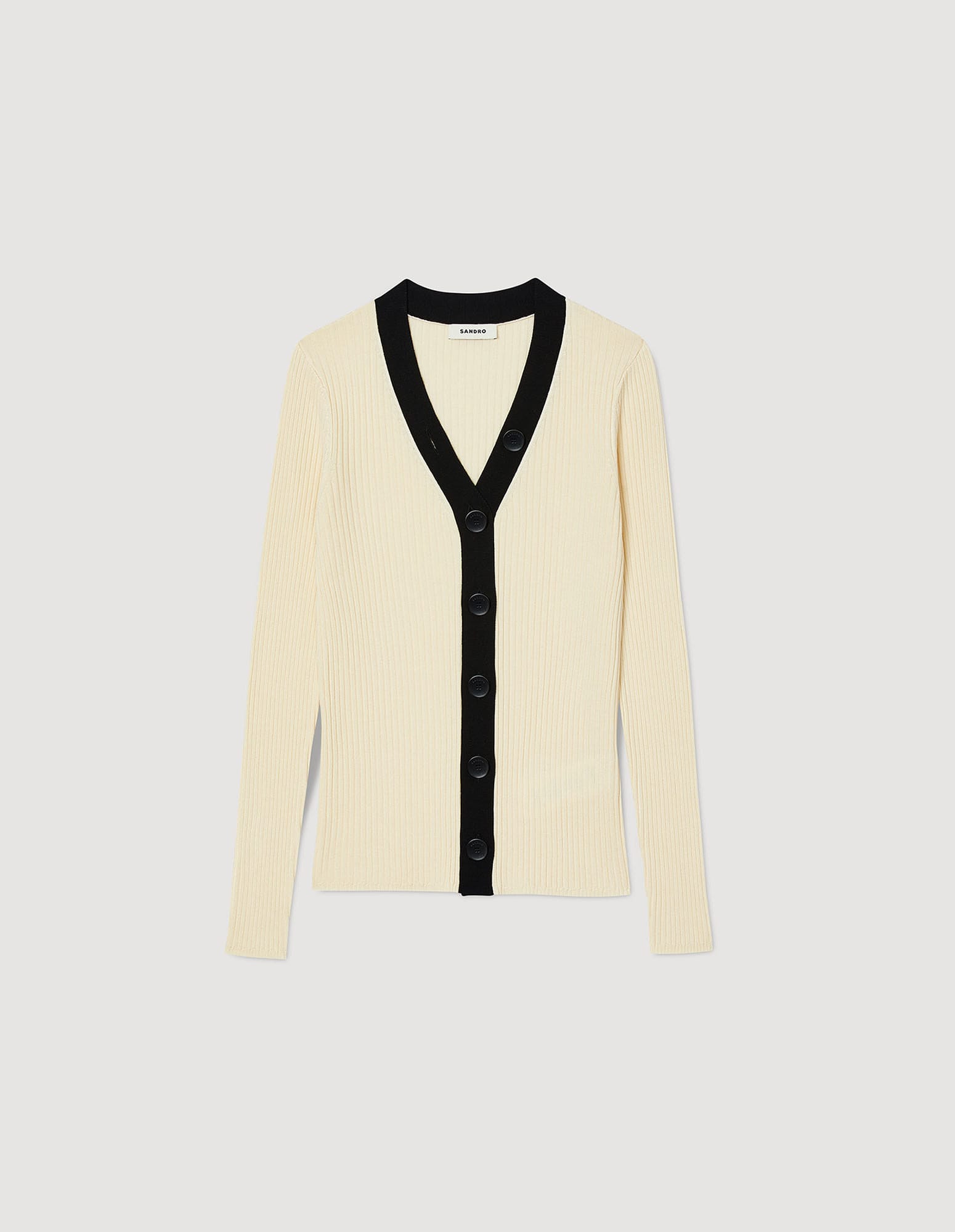 SANDRO Ribbed Cardigan | Endource