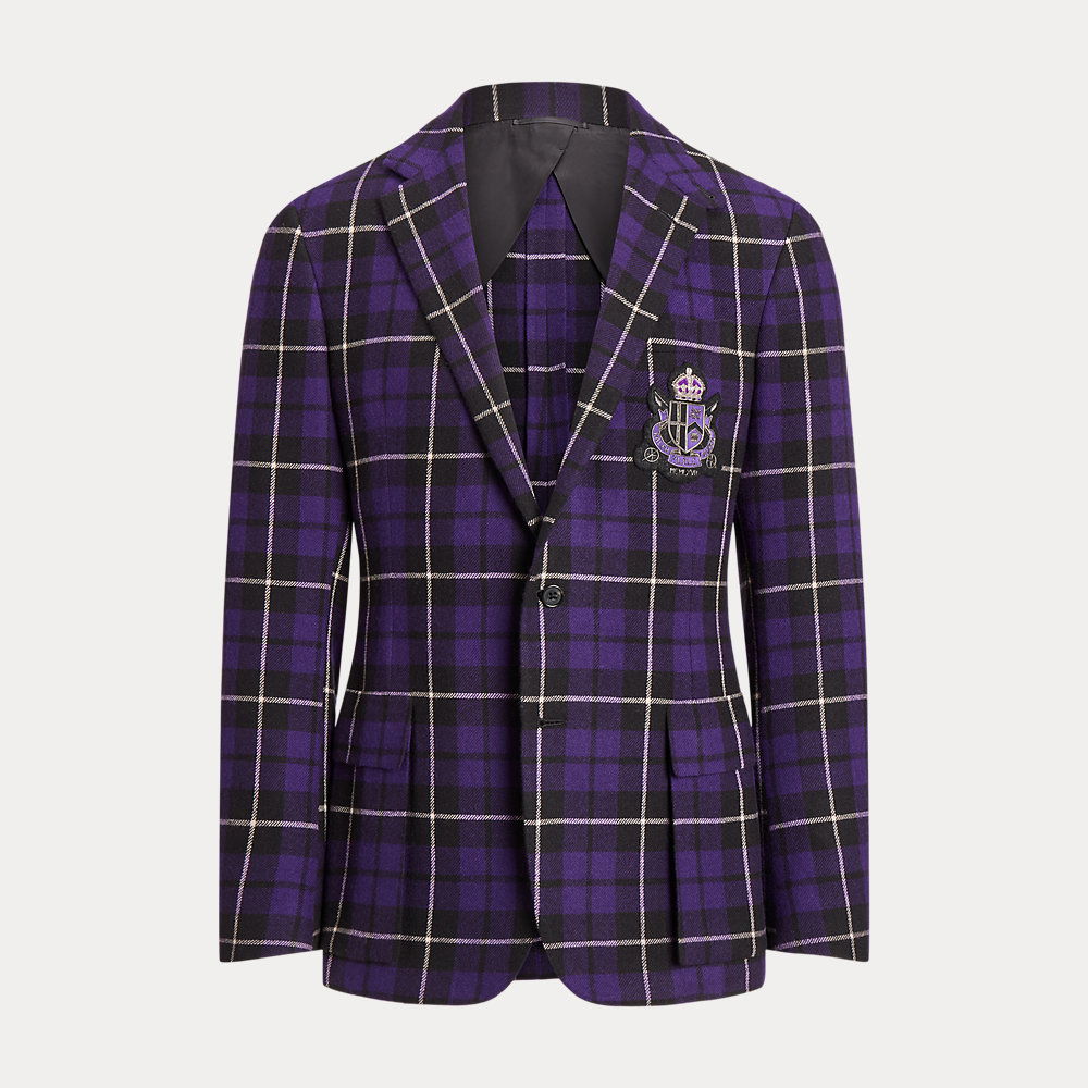 RALPH LAUREN PURPLE LABEL Kent Handmade Plaid Cashmere Jacket in Purple ...