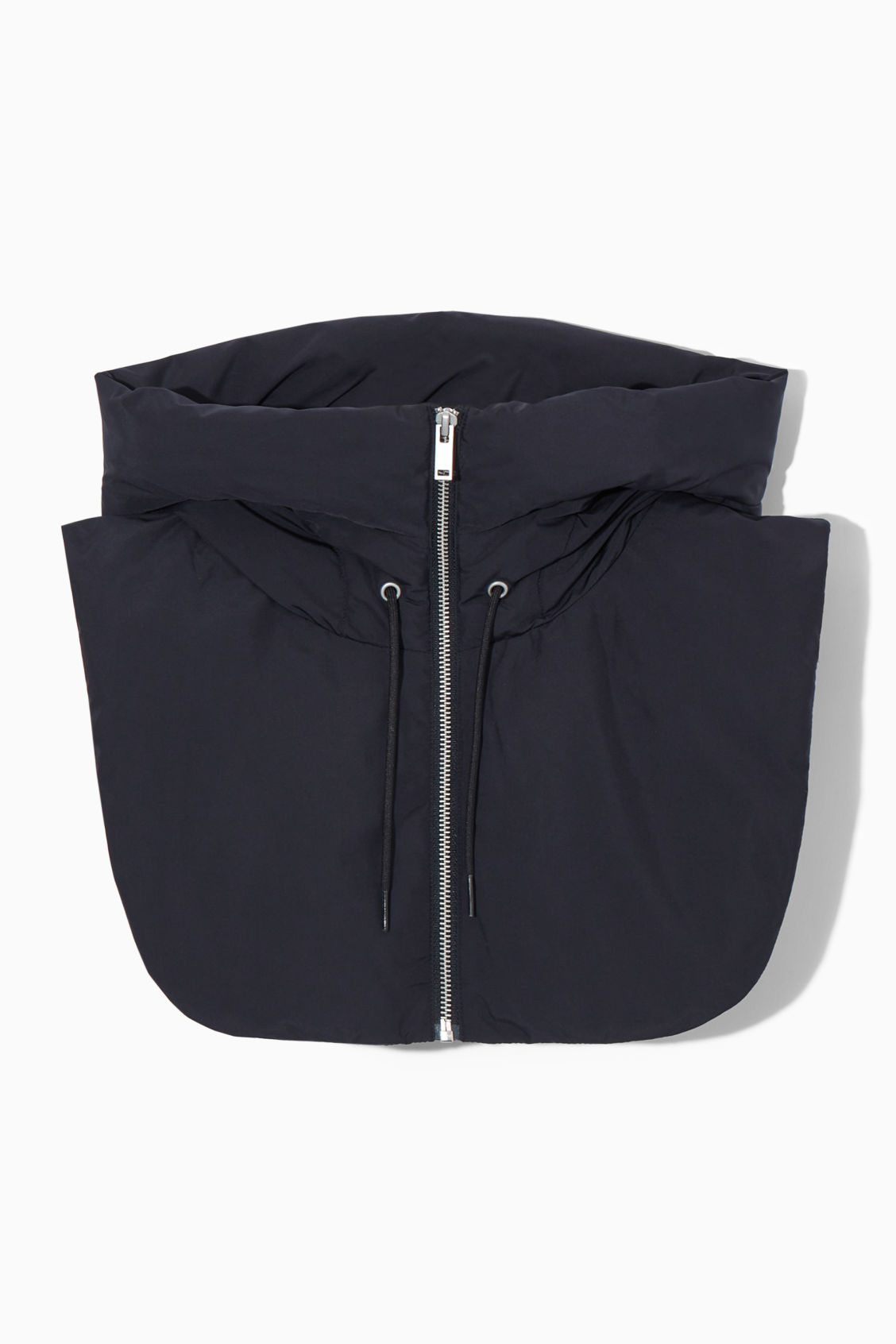 COS Hooded Mock Collar in NAVY | endource