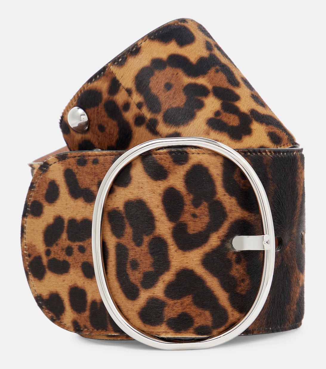 Alaïa Leopard-Print Calf Hair Belt in Multicoloured | endource