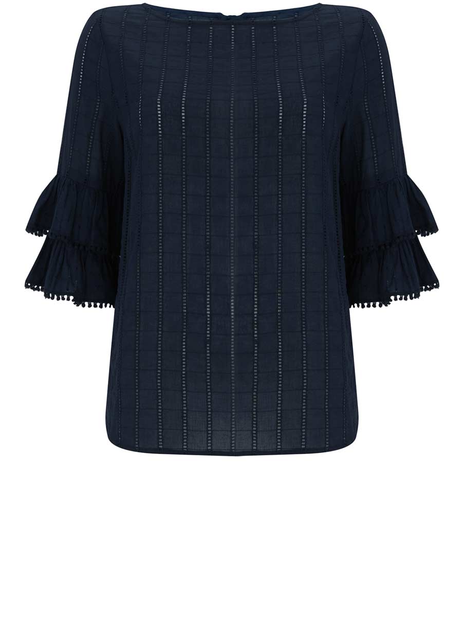 MINT VELVET Frill Cuff Top | endource