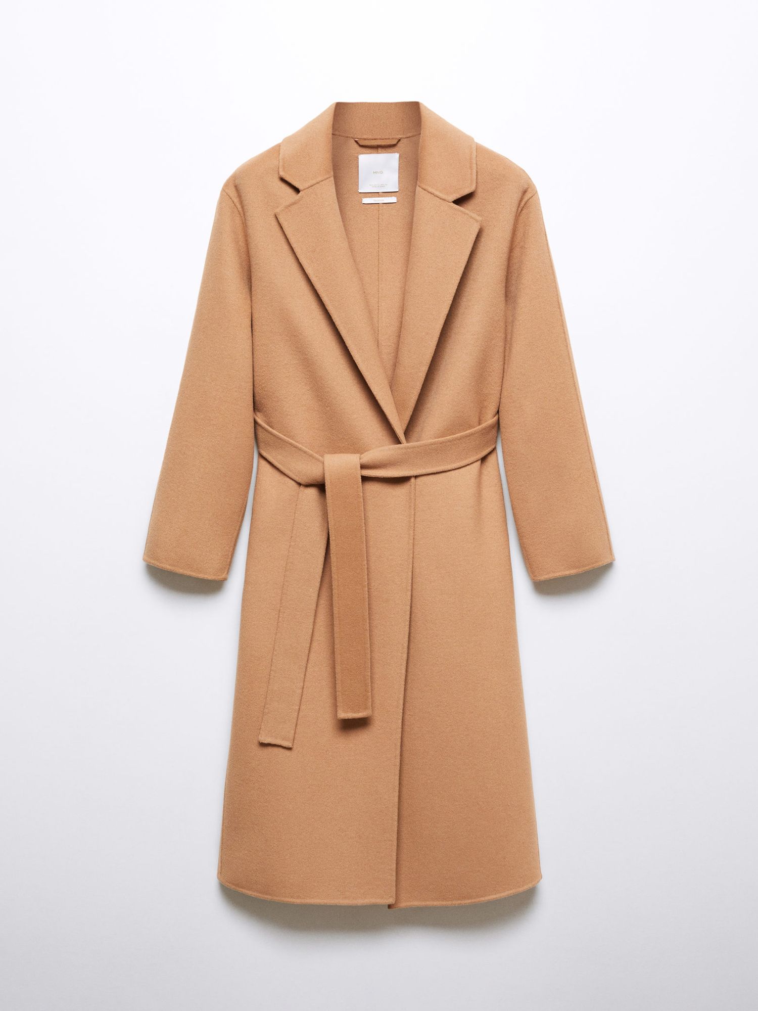 MANGO Batin Wool Blend Coat in Medium Brown | endource