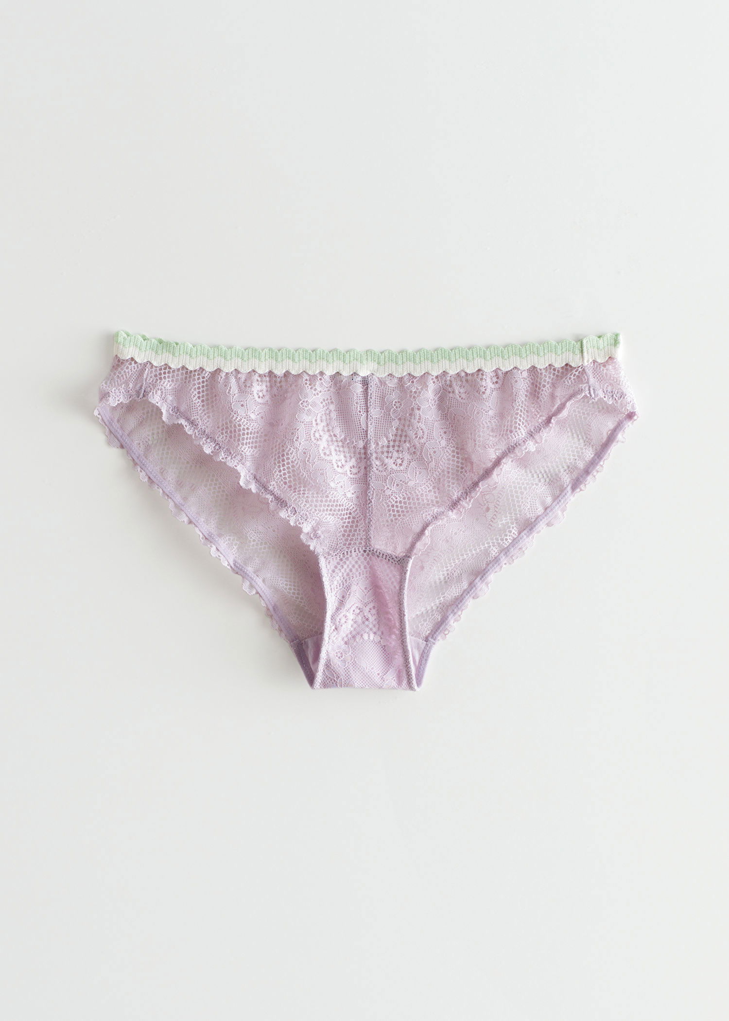 & OTHER STORIES Floral Lace Mini Briefs in Lilac | endource