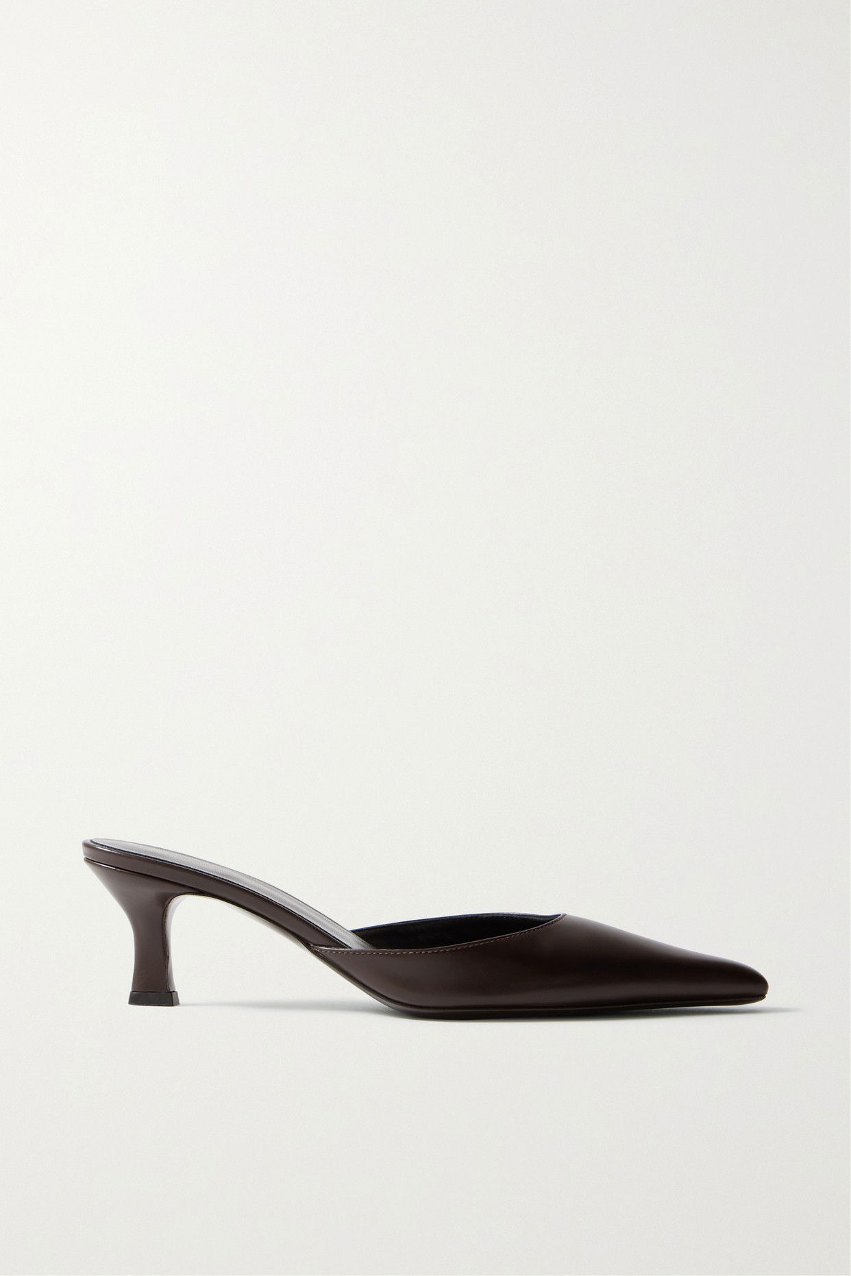 THE ROW Cybil Leather Mules in Brown | Endource