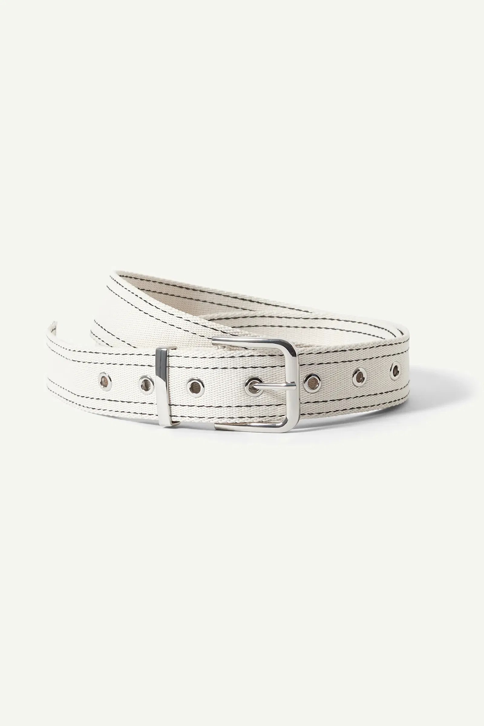 WEEKDAY April Webbing Belt in White | endource