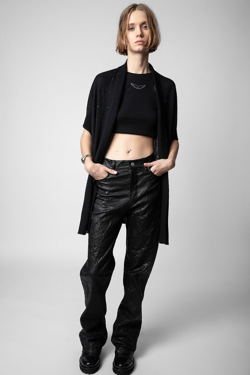 ZADIG & VOLTAIRE Indian Cashmere Cardigan in Black | endource