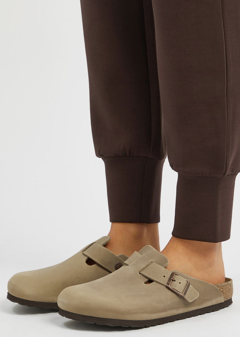 BIRKENSTOCK Boston Oiled Nubuck Sliders | Endource