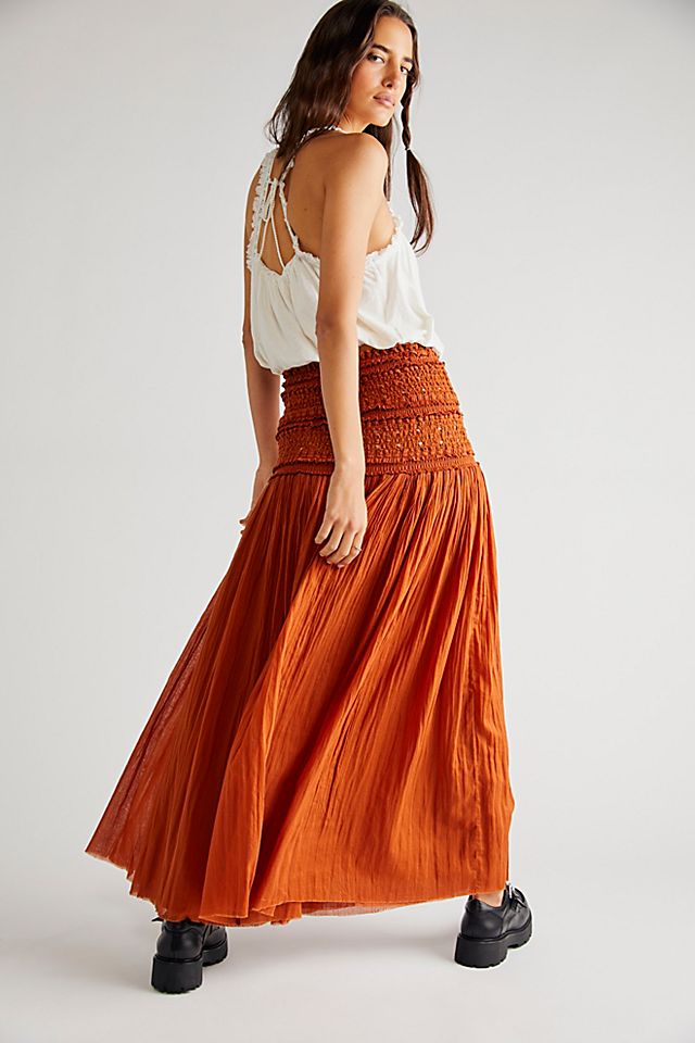FREE PEOPLE FP One - Ravenna Convertible Maxi Skirt in Mocha Java | endource