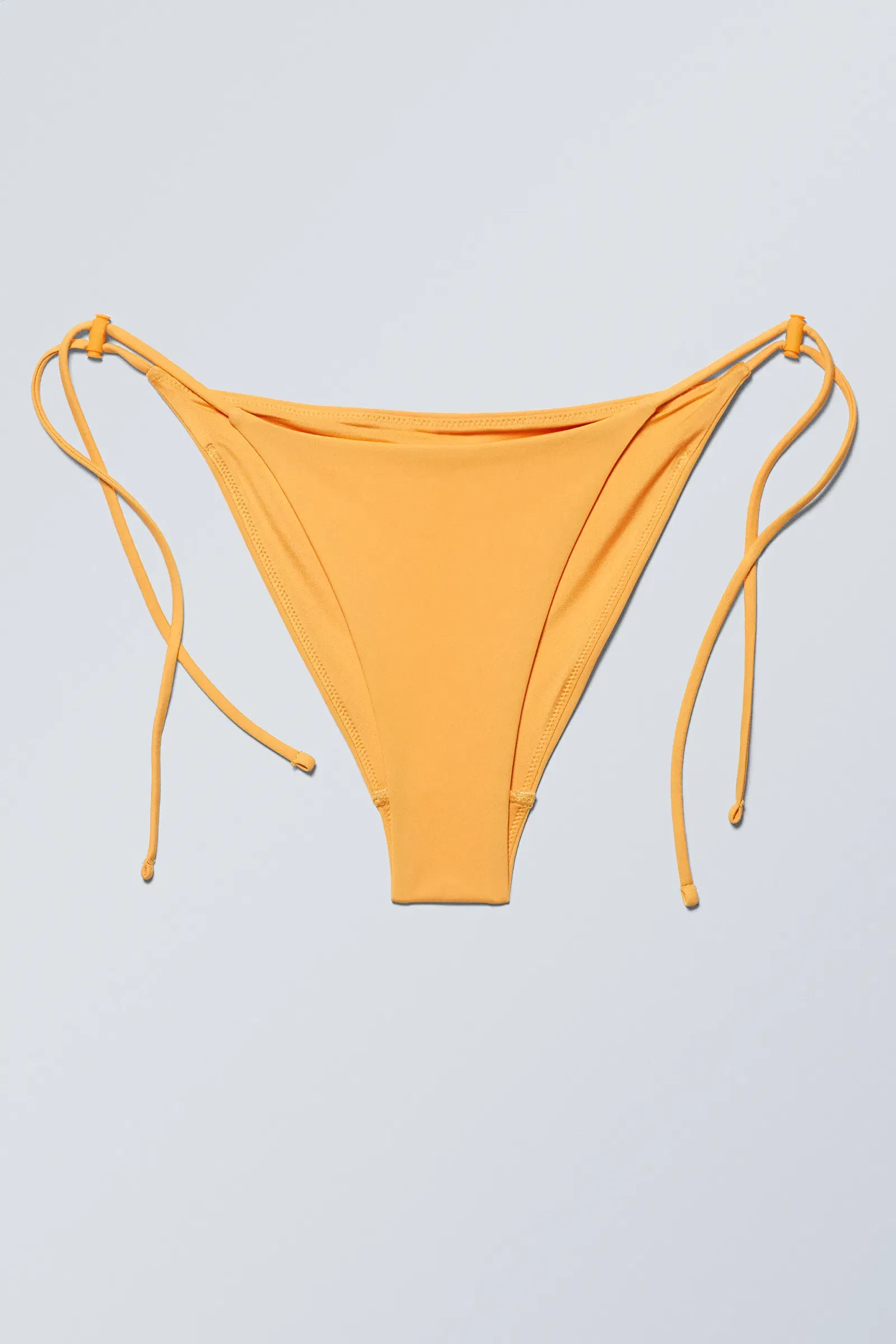 WEEKDAY Drawstring Bikini Bottoms in Mango | endource