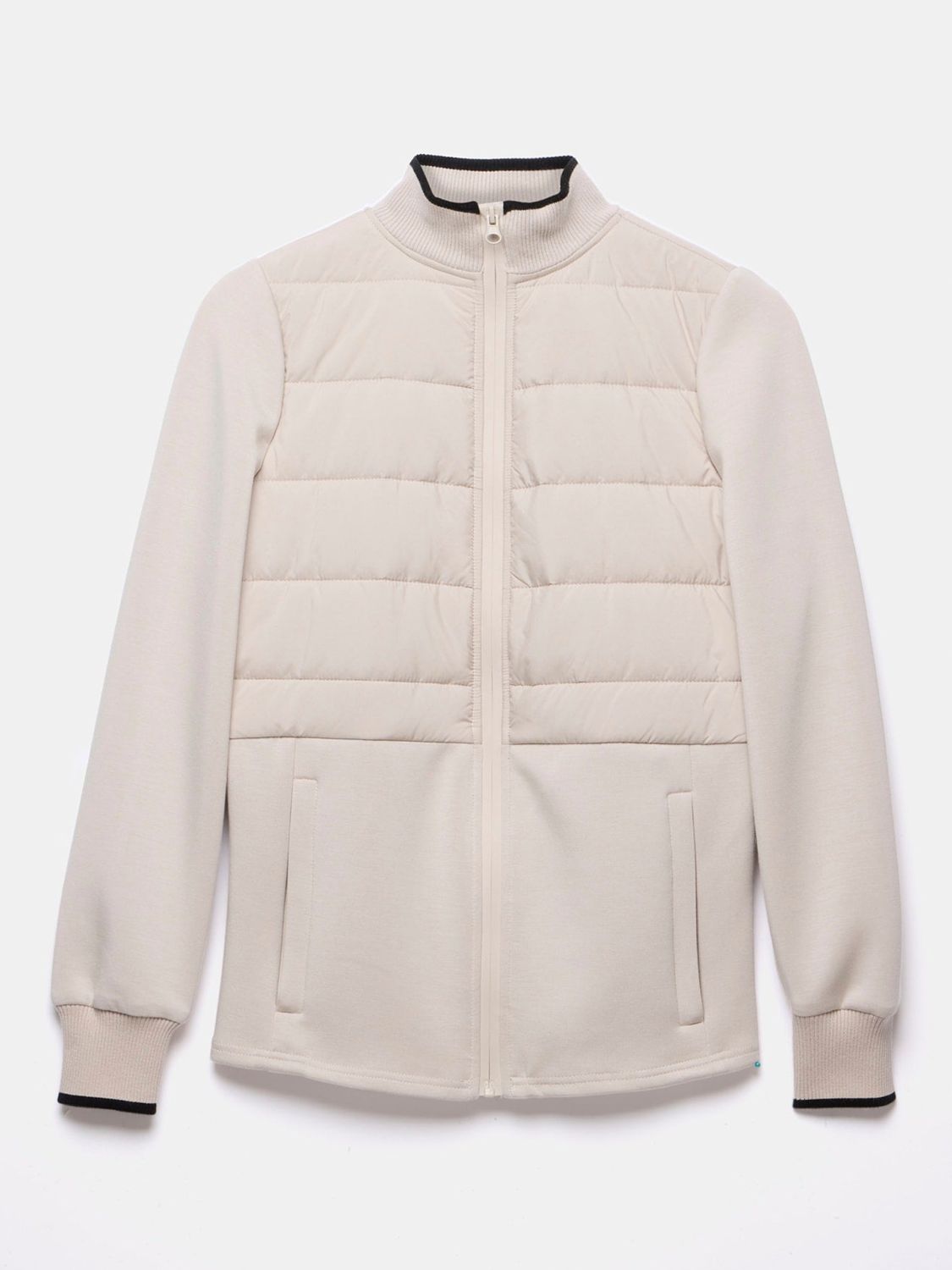 MINT VELVET Padded Funnel Neck Jacket in Cream | endource