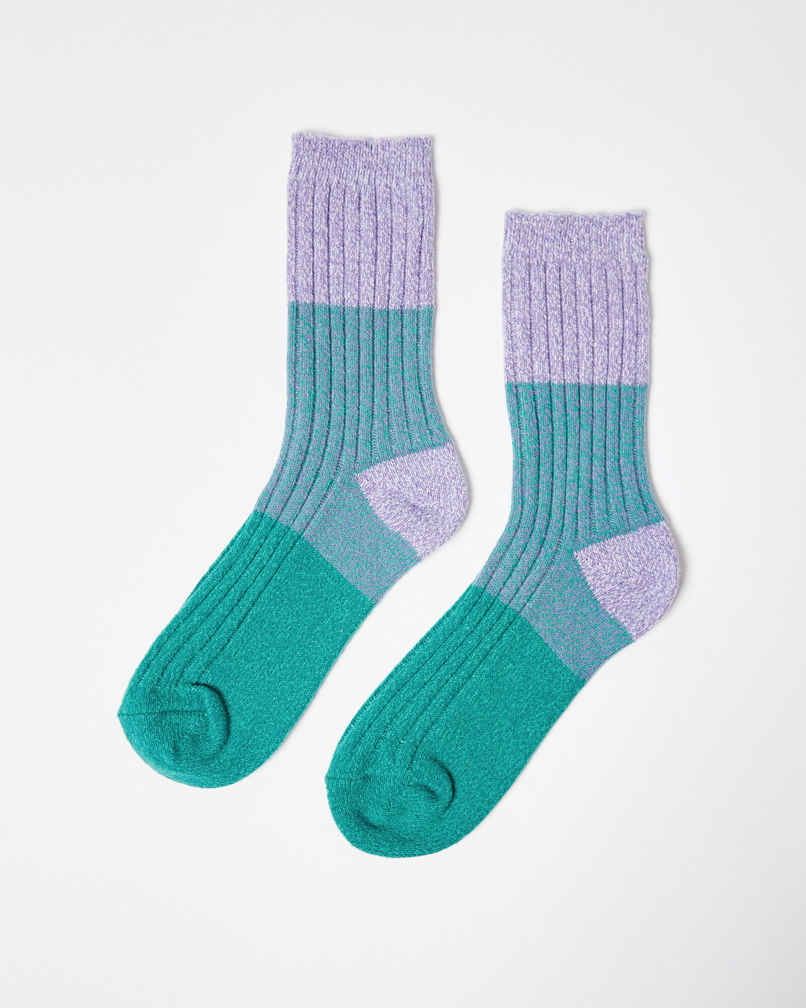 OLIVER BONAS Chunky Knitted Boot Socks in Purple | endource