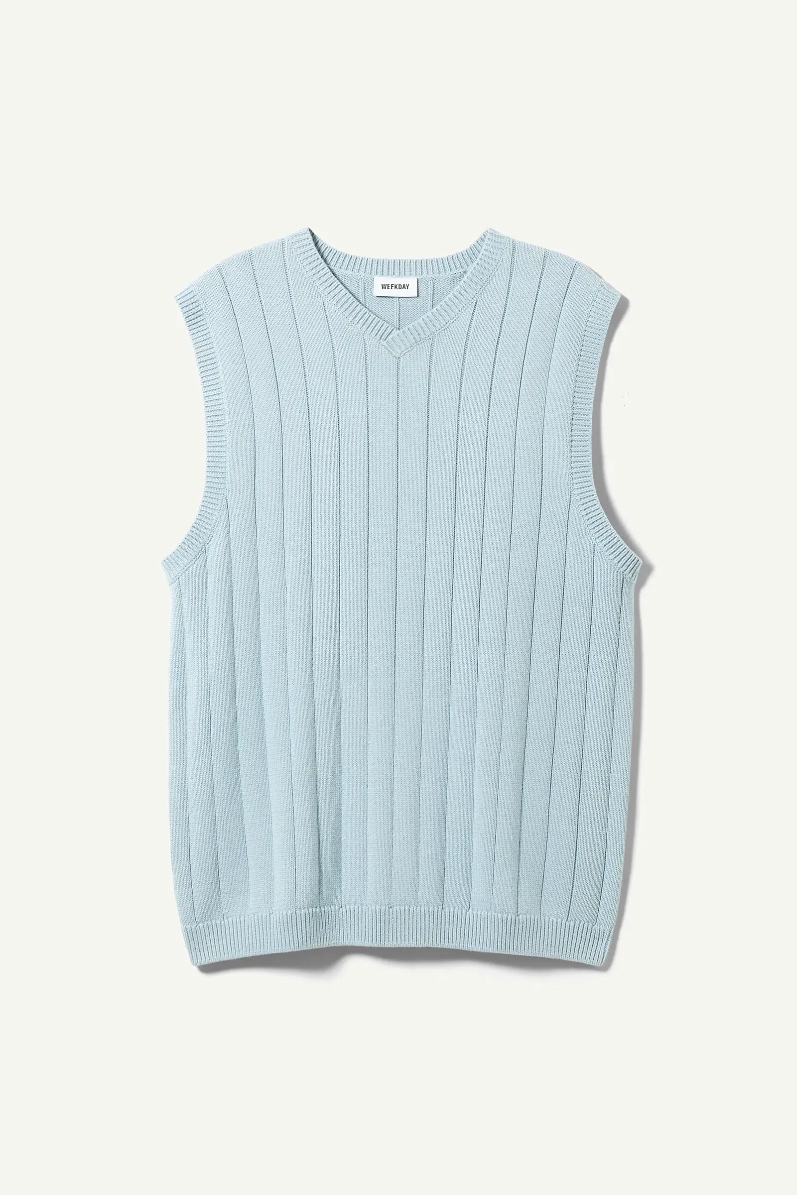 WEEKDAY Karl Oversized Vest in Baby blue | endource