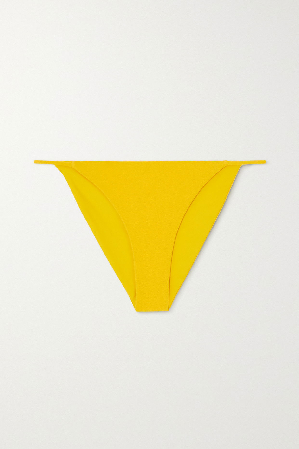 JADE SWIM Bare Minimum Terry Bikini Briefs in Yellow | Endource