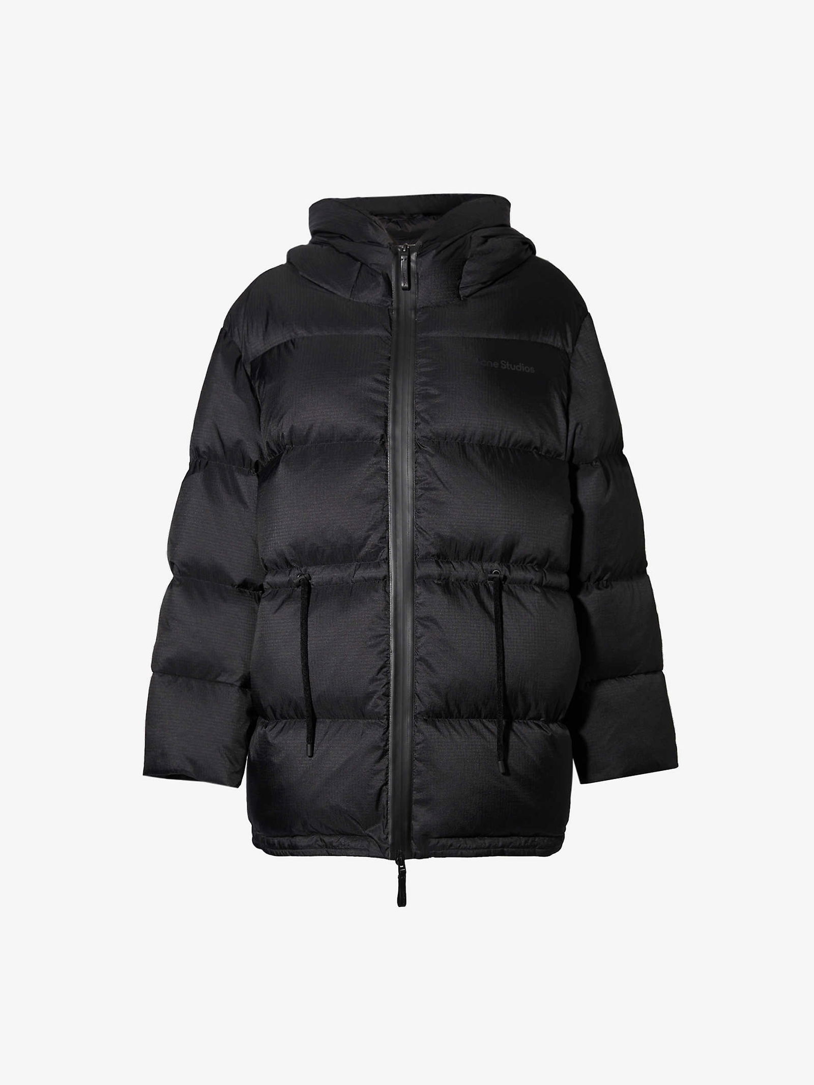ACNE STUDIOS Orsa Funnel-Neck Padded Shell Jacket in BLACK | endource