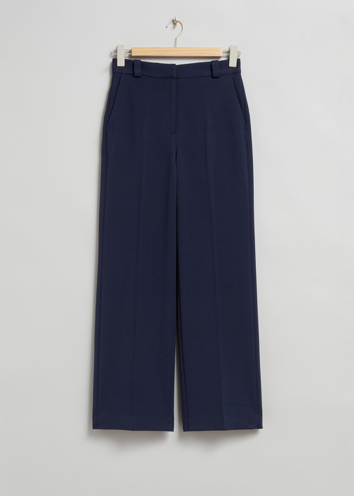 & OTHER STORIES Wide Press Crease Trousers in Navy | Endource