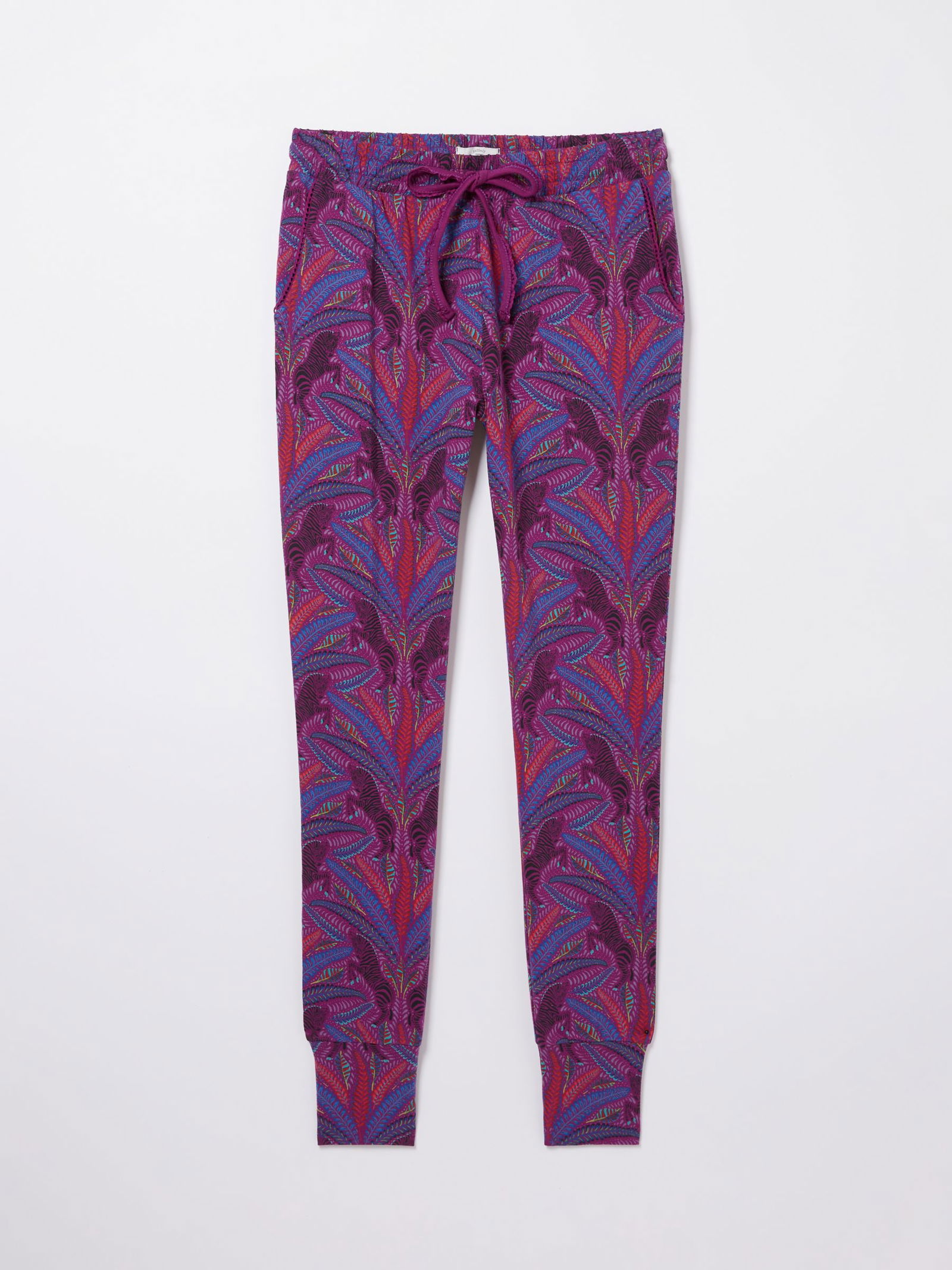 FATFACE Ellie Zebra Tapered Pyjama Bottoms in Fuchsia | Endource