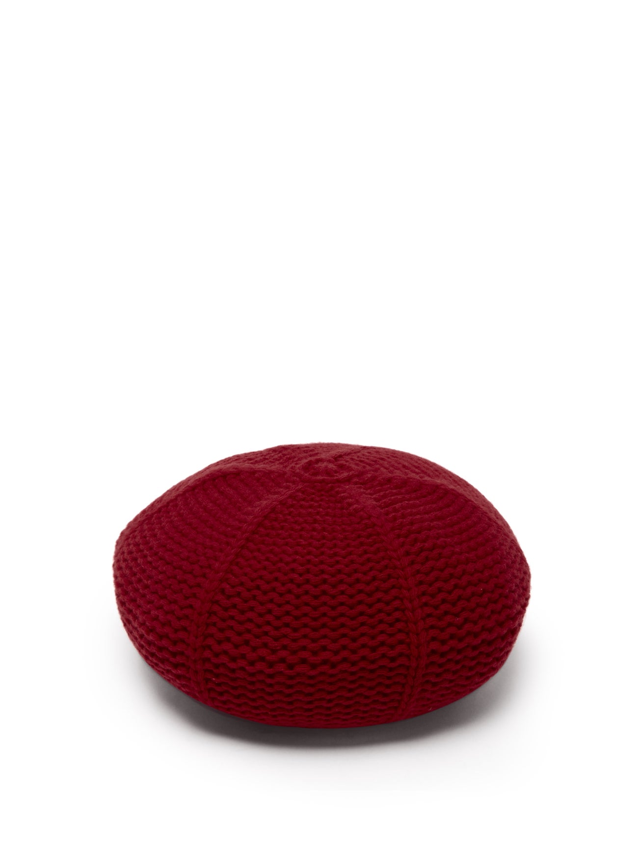 GUCCI Garter-Stitched Wool Beret in Red | endource