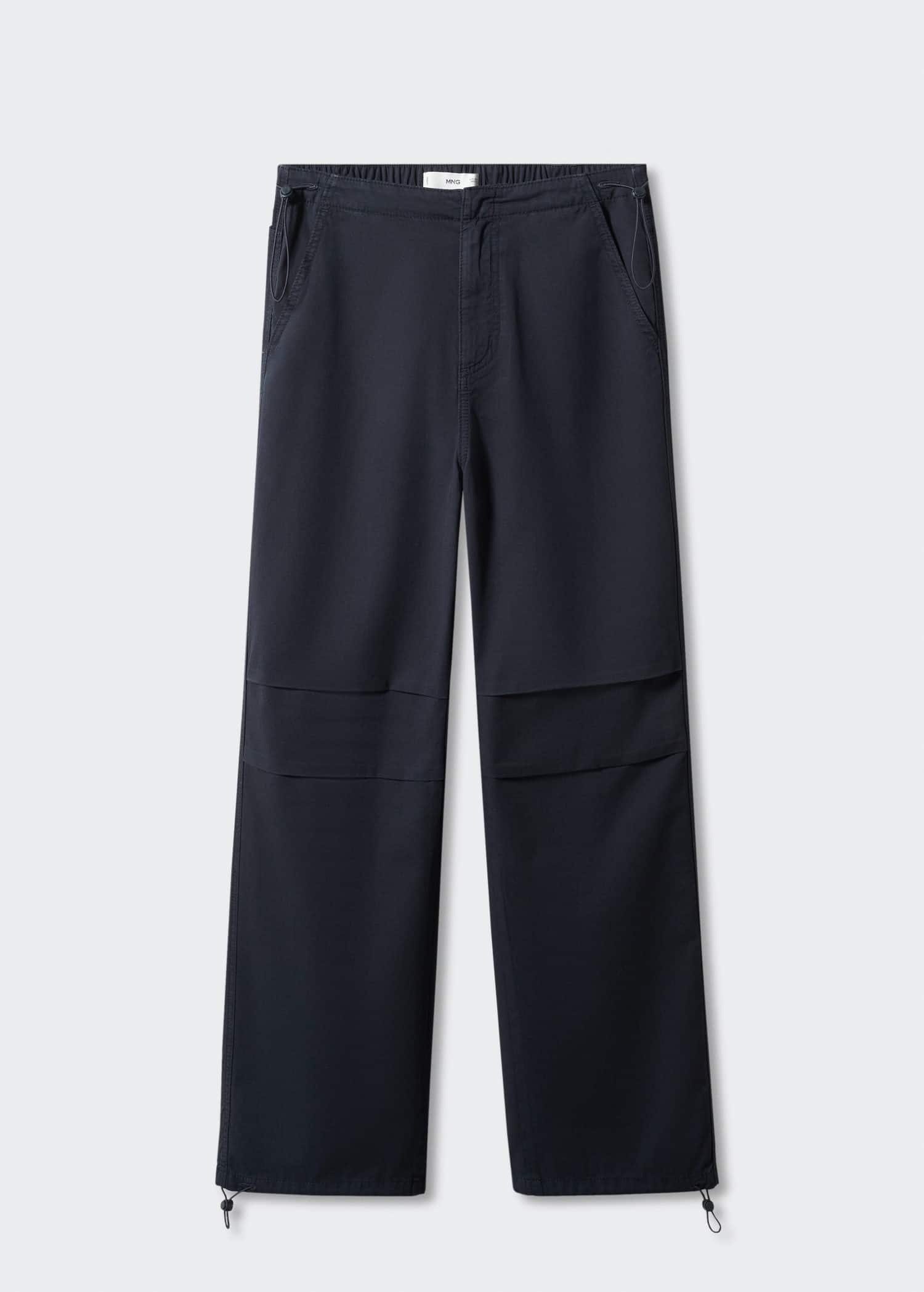 MANGO Parachute Trousers in Charcoal | endource