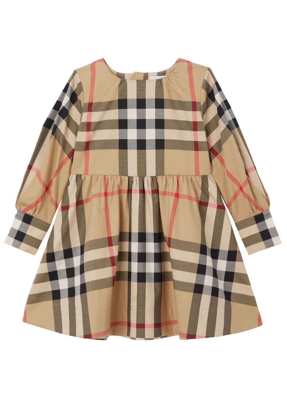 BURBERRY Check Stretch Cotton Dress | endource