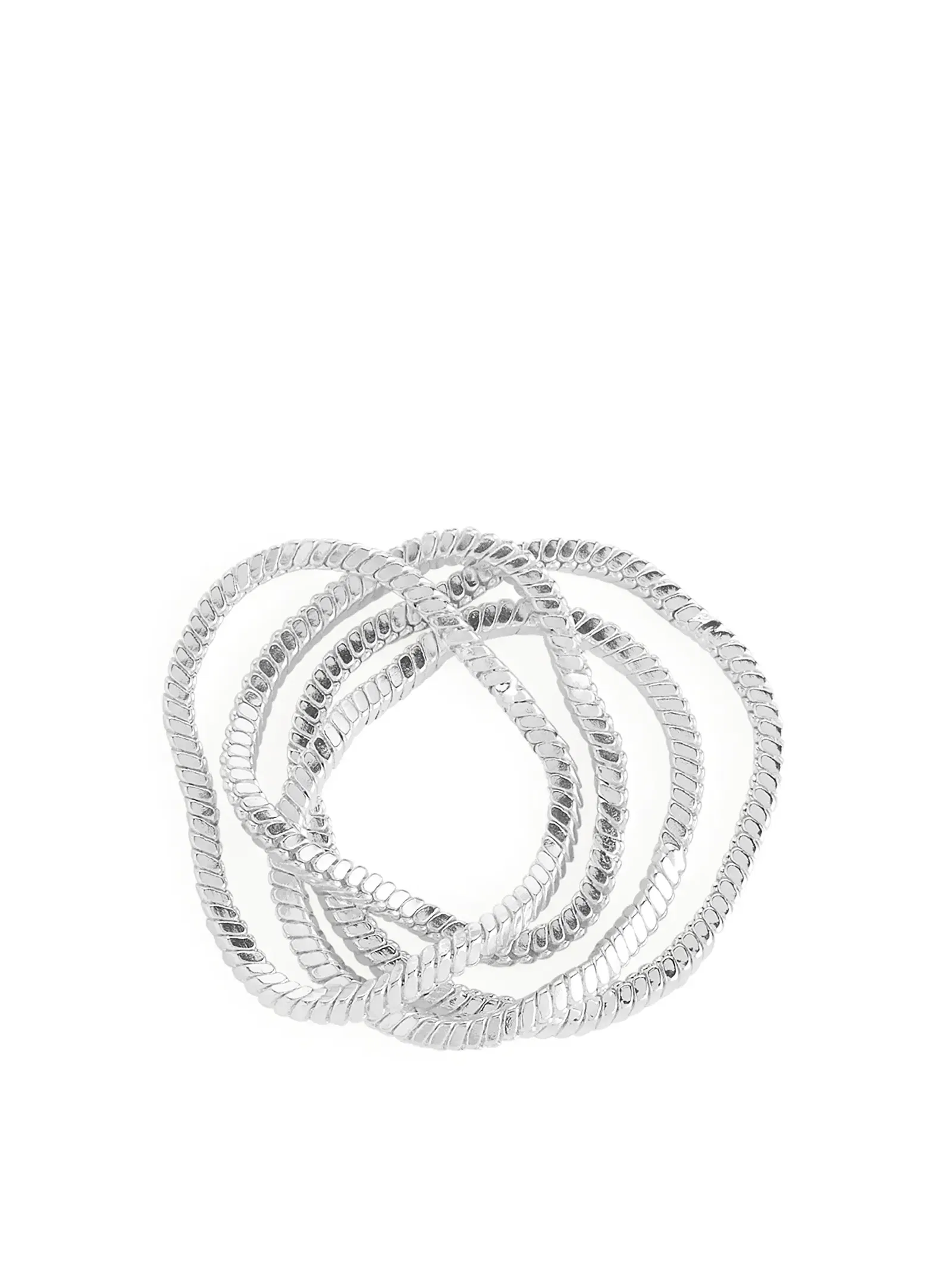 ARKET Silver-Plated Chain Ring in Silver | Endource