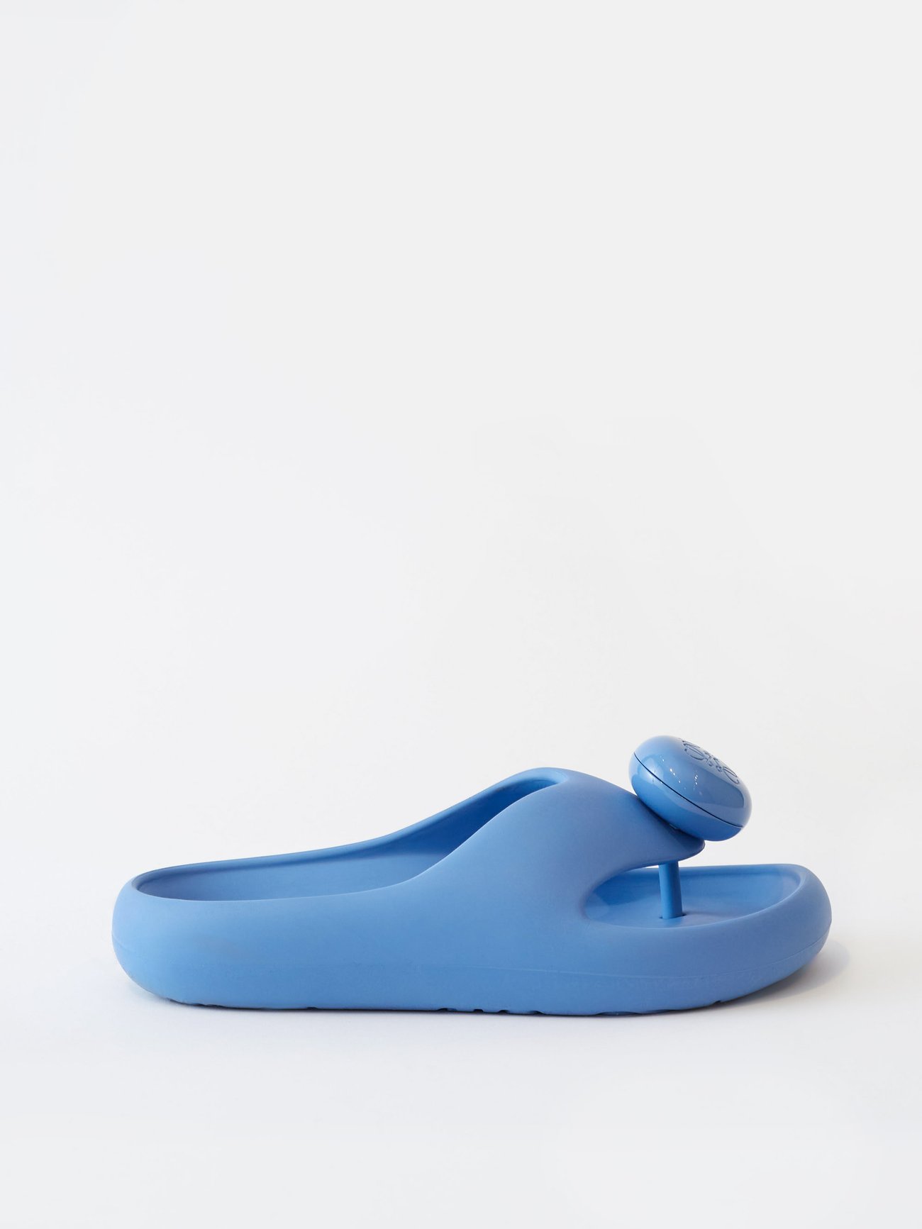 LOEWE Bubble Foam-Rubber Slides in Blue | endource