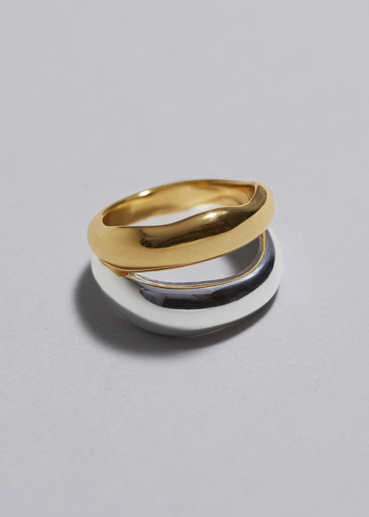 & OTHER STORIES Duo Tone Twin Ring in Gold/Silver | endource