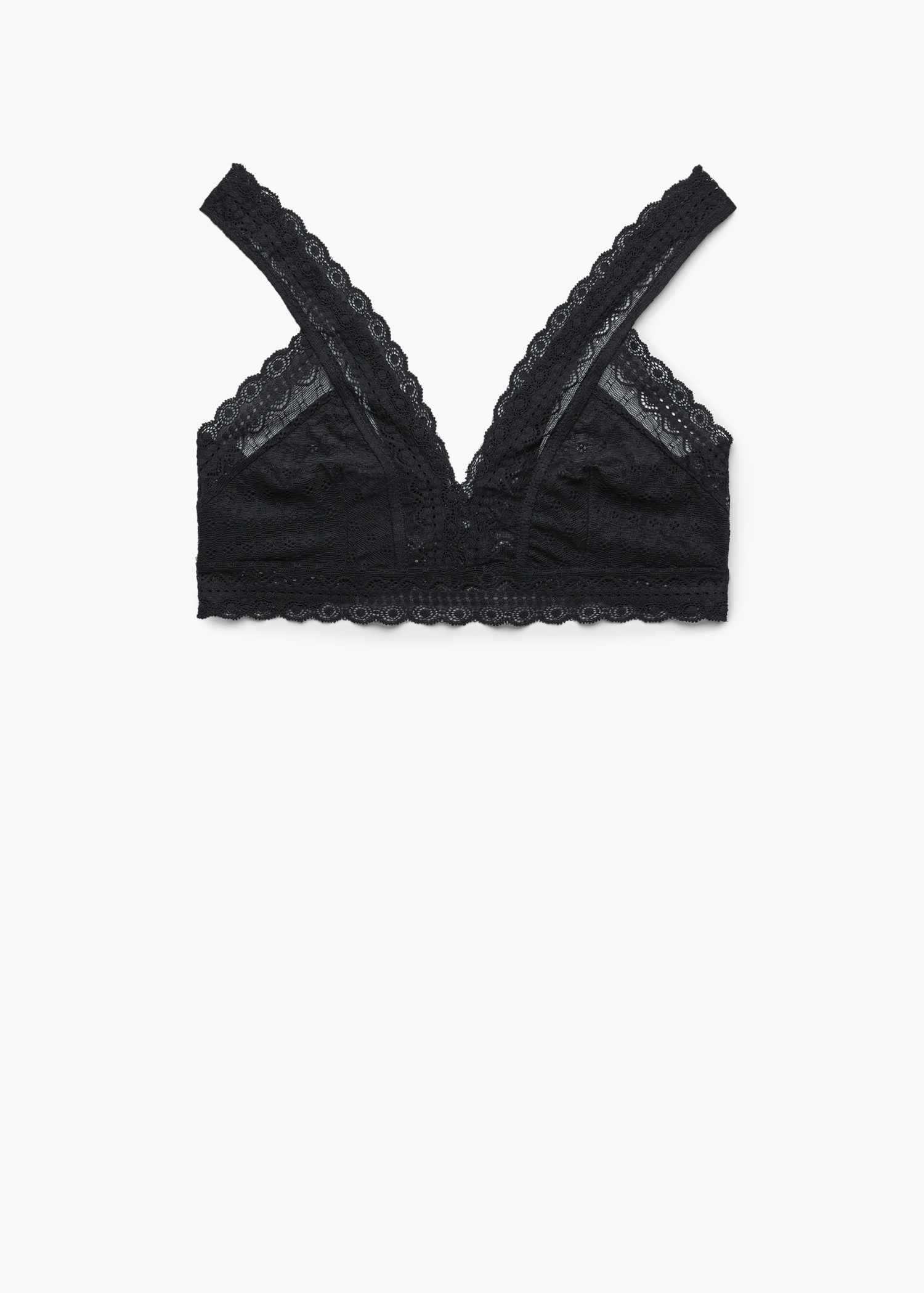 MANGO Lace Triangle Bra | endource