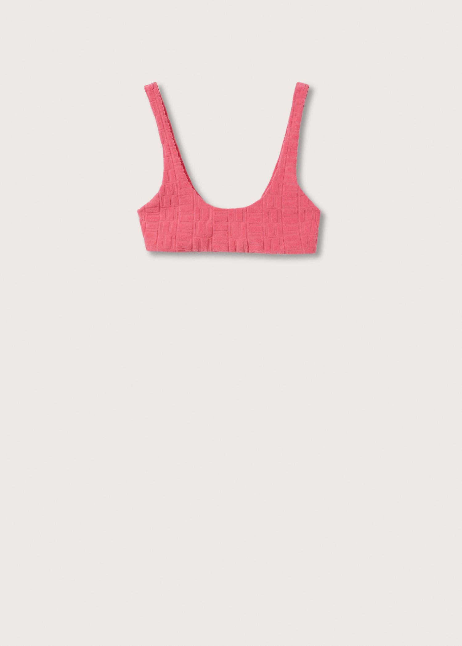 MANGO Textured Bikini Top | endource