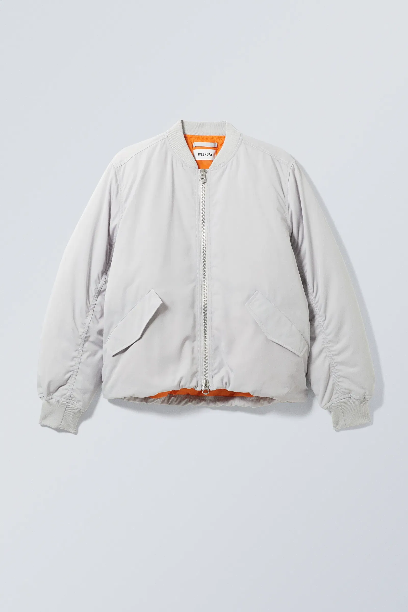 WEEKDAY Destiny Bomber Jacket in Light Grey | Endource