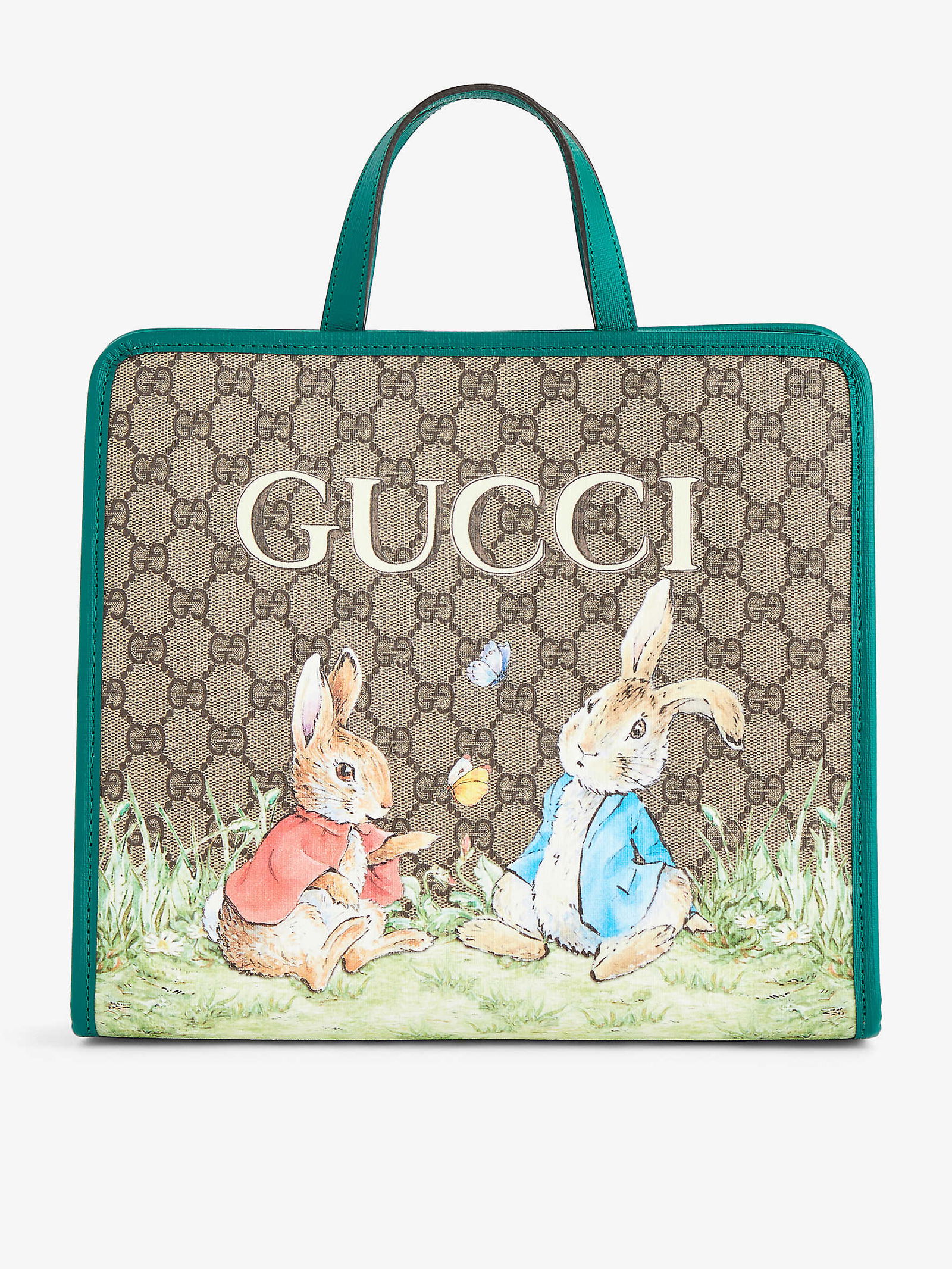 GUCCI Gucci x Peter Rabbit - Monogram-Pattern Canvas Tote Bag in ...