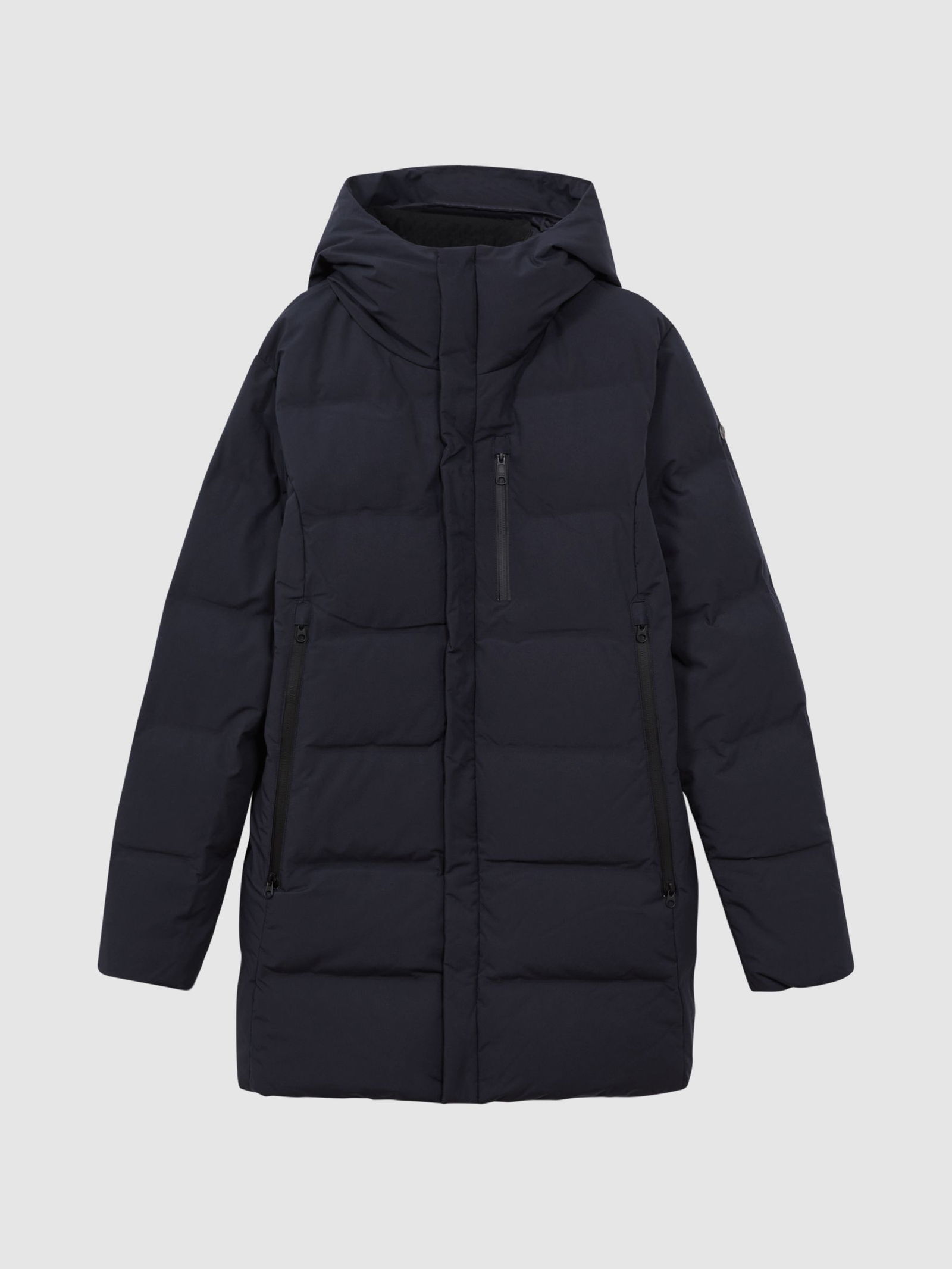 SCANDINAVIAN EDITION Radian Mid-Length Puffer Jacket in Midnight Navy ...