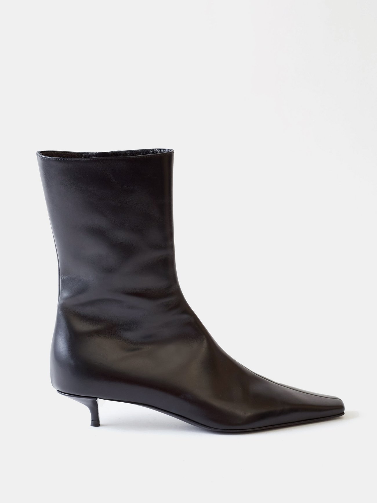THE ROW Shrimpton 35 Leather Ankle Boots | endource