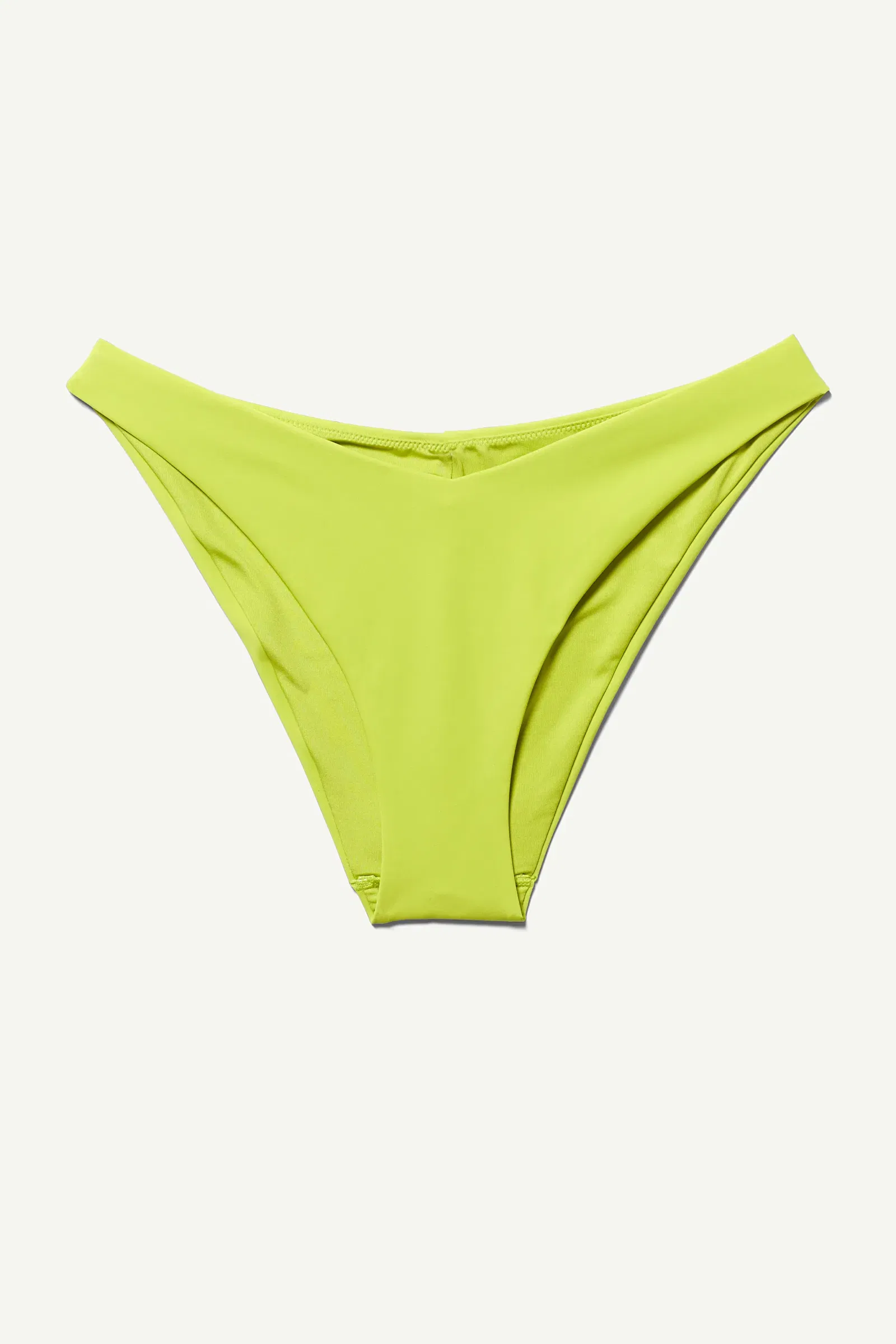 WEEKDAY Lowcut Bikini Bottom in Chartreuse | endource