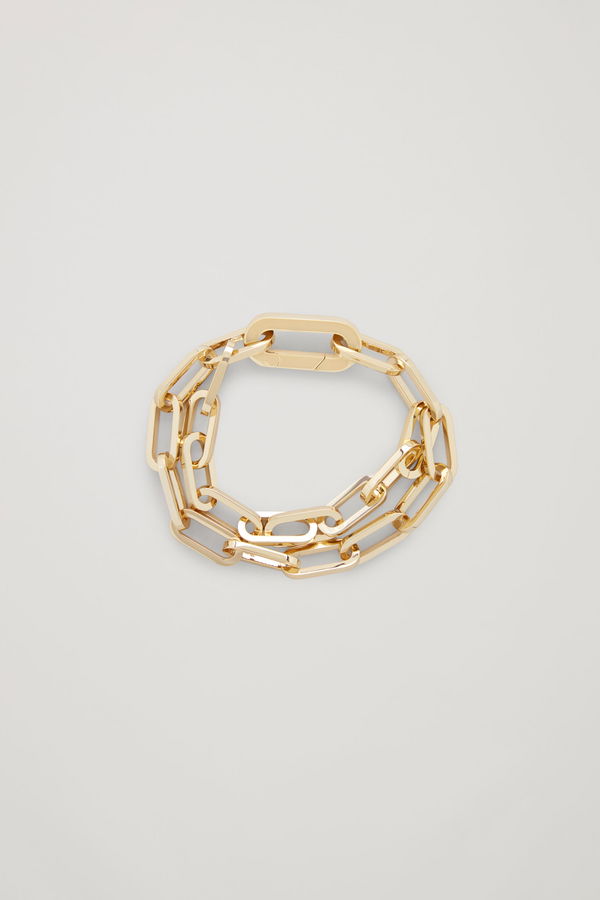 COS Double Chain Bracelet in gold | endource