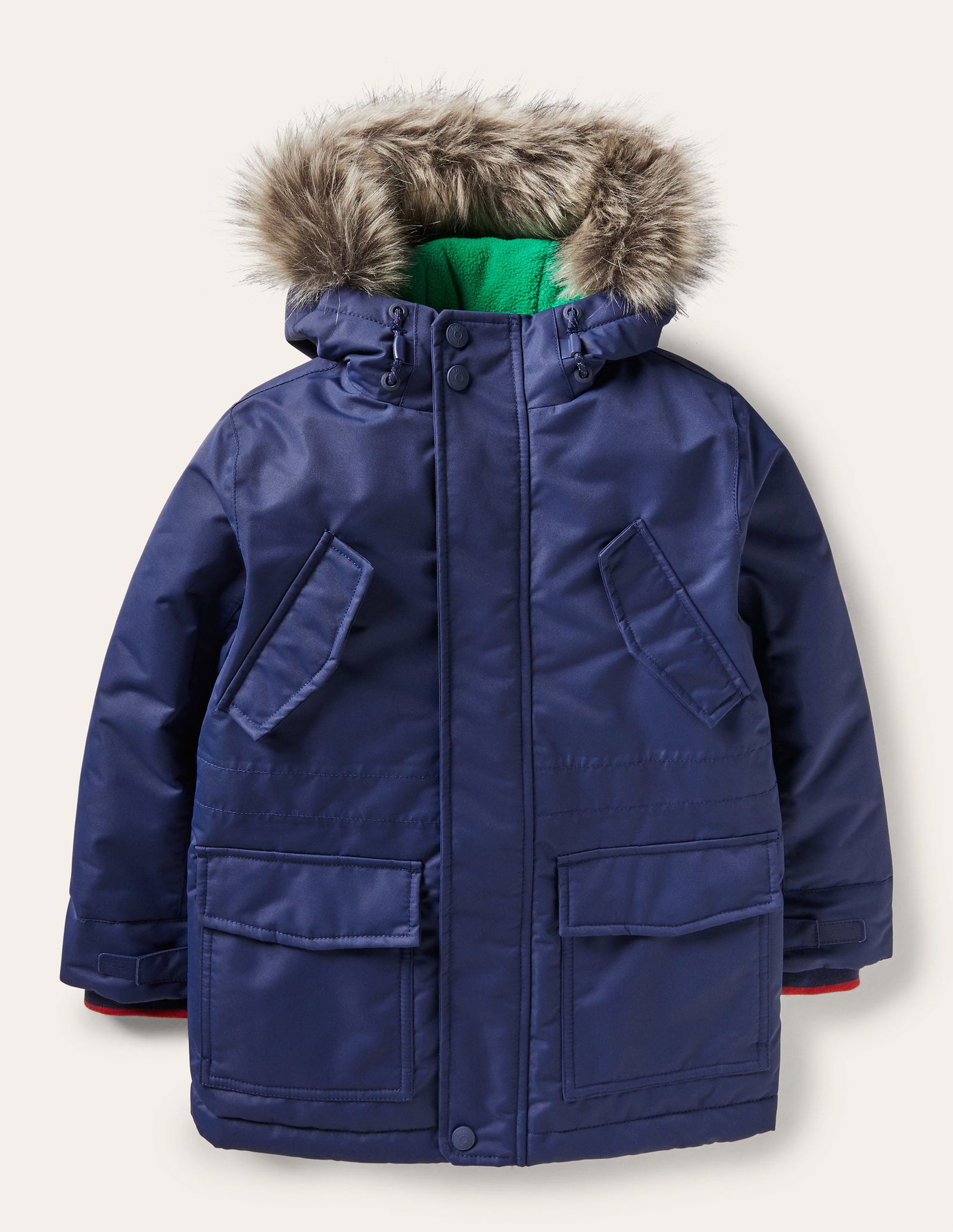 BODEN Cosy Waterproof Parka in College Navy | endource