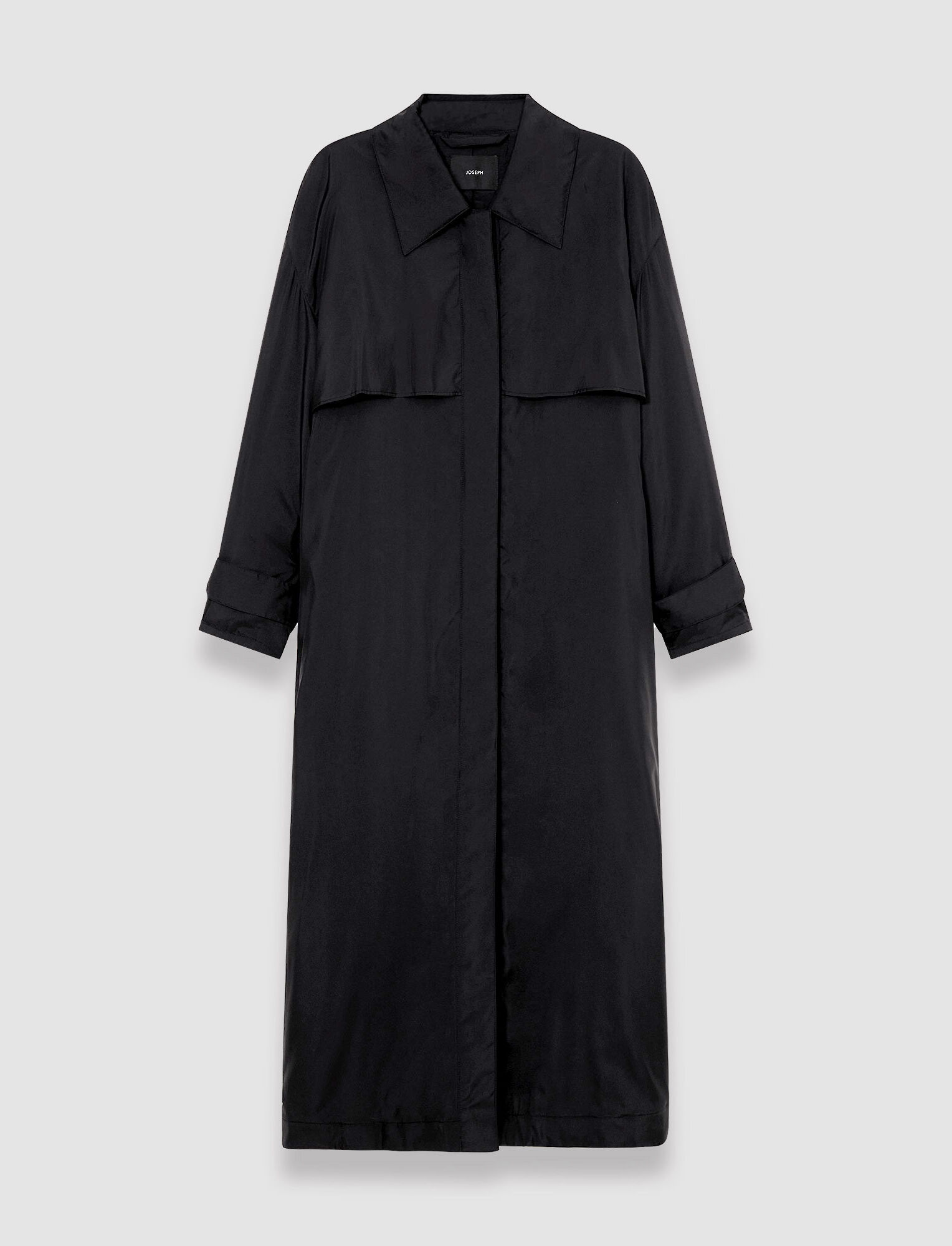 JOSEPH Silky Quilting Clovis Coat in Black | endource