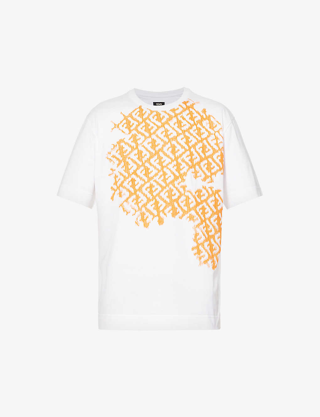 FENDI Monogram-Print Dropped-Shoulder Relaxed-Fit Cotton-Jersey T-Shirt ...
