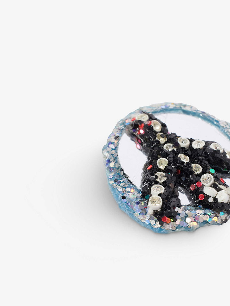 STELLA MCCARTNEY Stella McCartney x Andrew Logan - Peace Resin Brooch ...