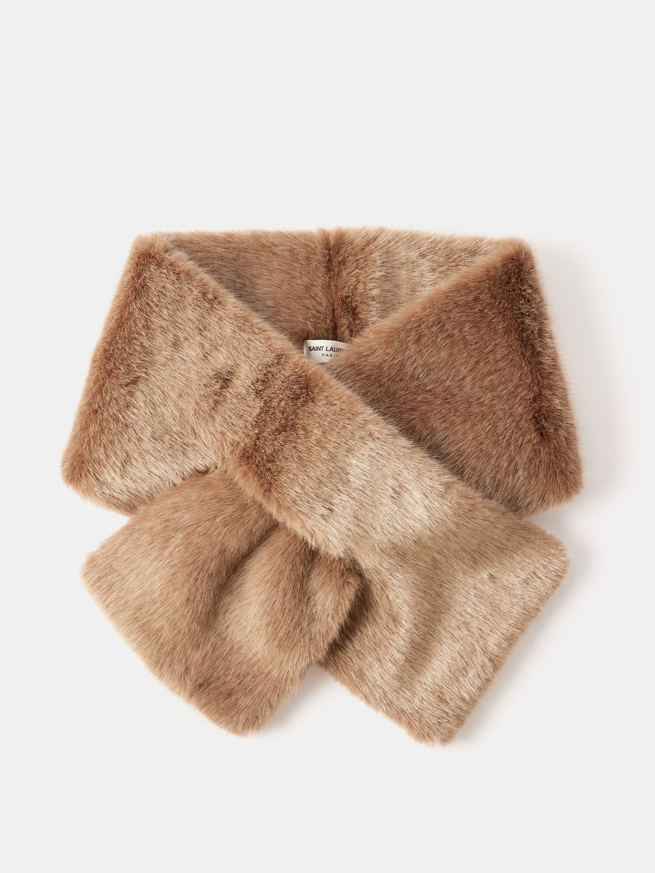 SAINT LAURENT Faux-Fur Scarf | endource