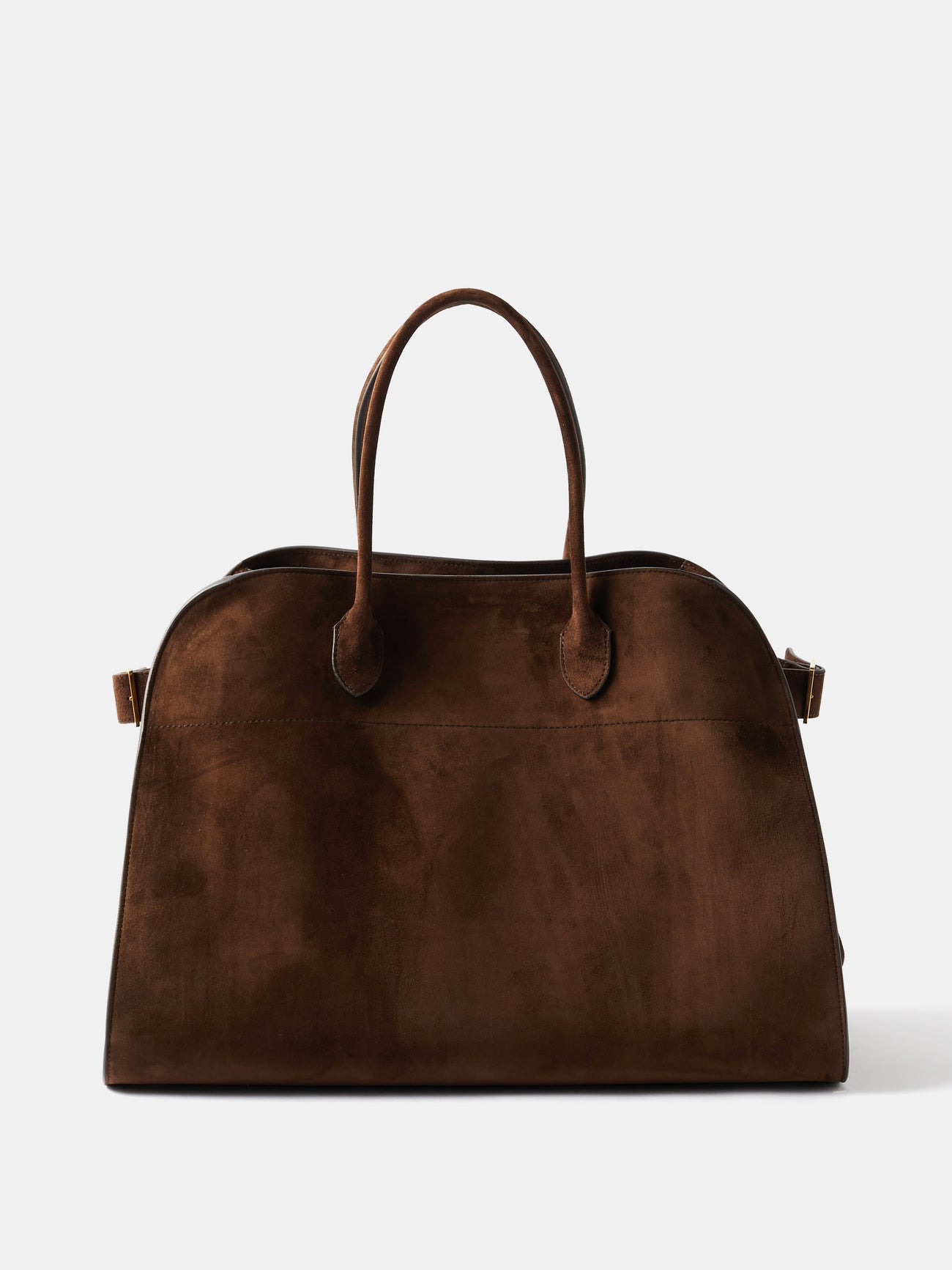 THE ROW Margaux 17 Suede Bag in Brown | endource