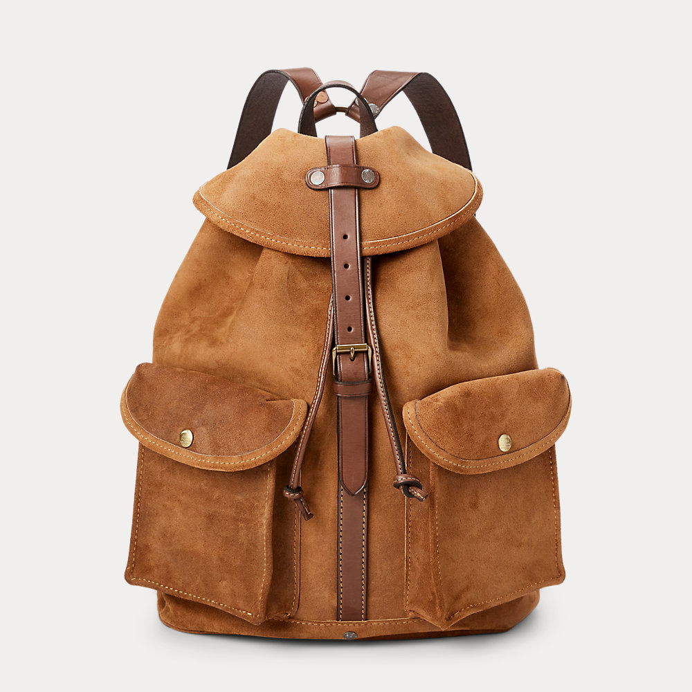 RALPH LAUREN RRL Roughout Suede Rucksack in Brown | endource