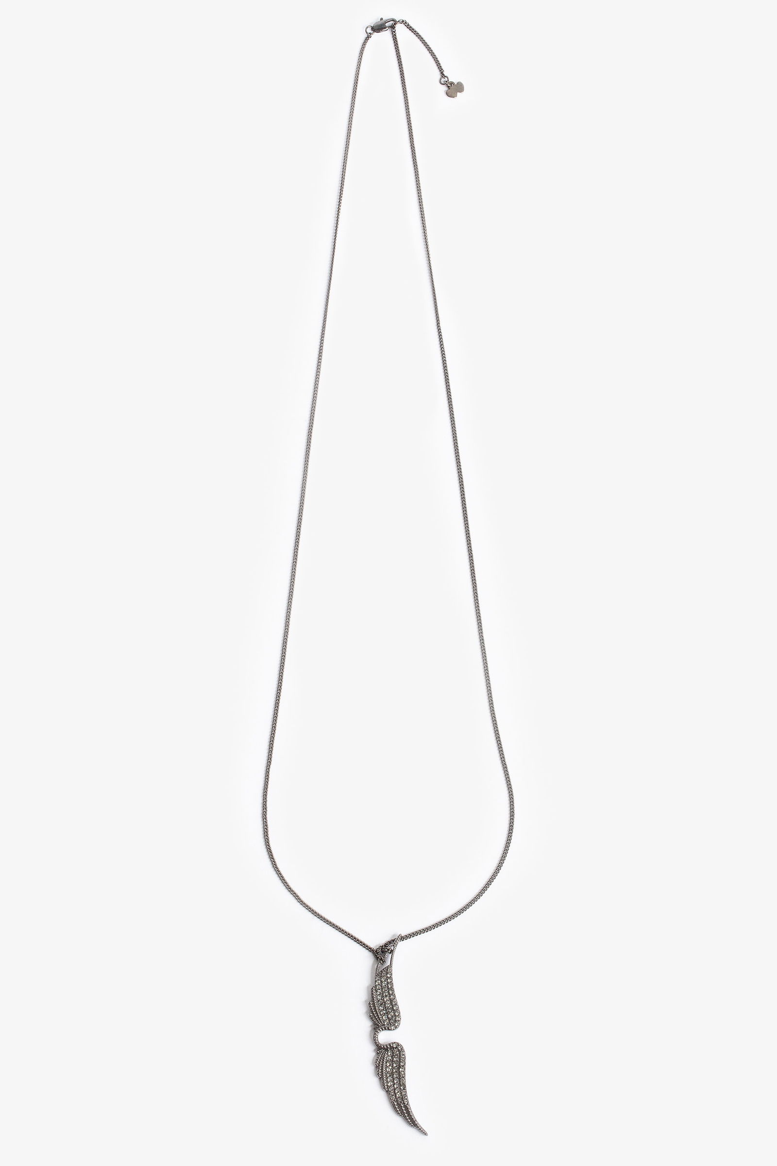 ZADIG & VOLTAIRE Rock Long Necklace in Shiny silver | endource