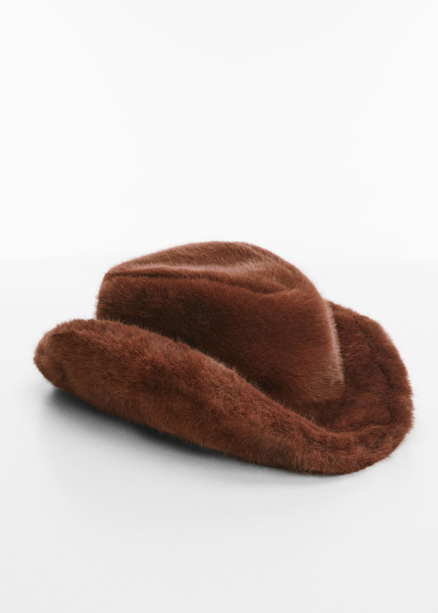 MANGO Fur-Effect Cowboy Hat in Brown | endource