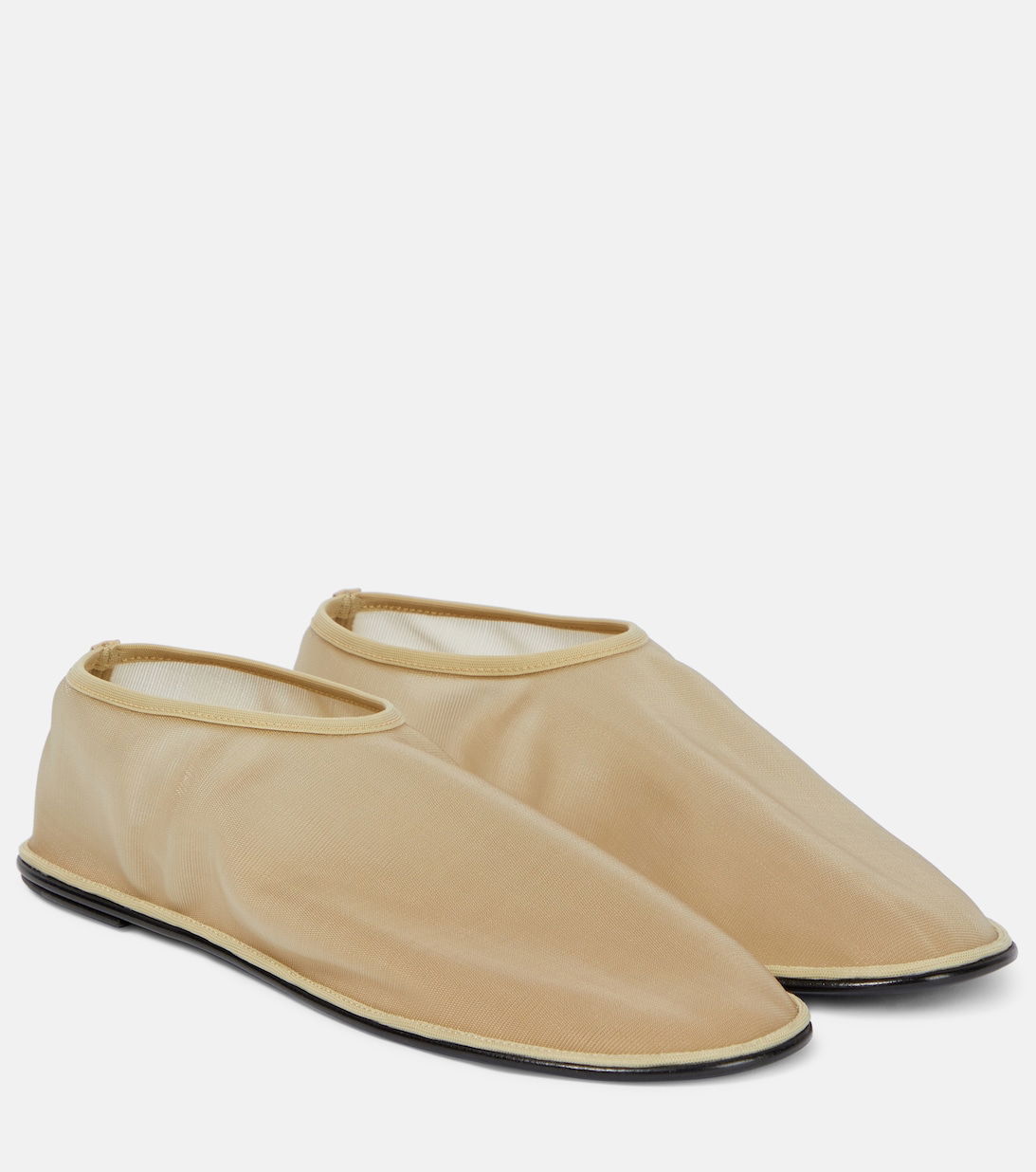 THE ROW Mesh Slipper Flats in Beige | endource